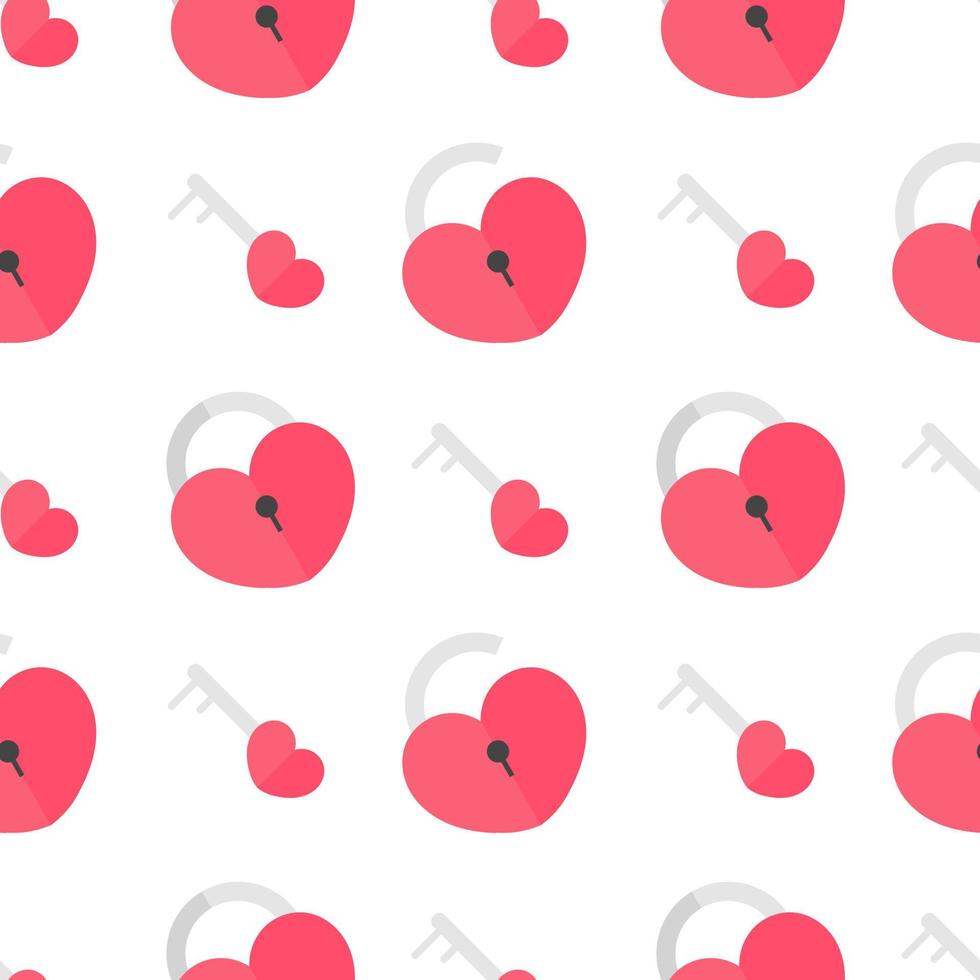 seamless pattern of heart shaped locks and keys 2 6260761 Vector Art at ...
