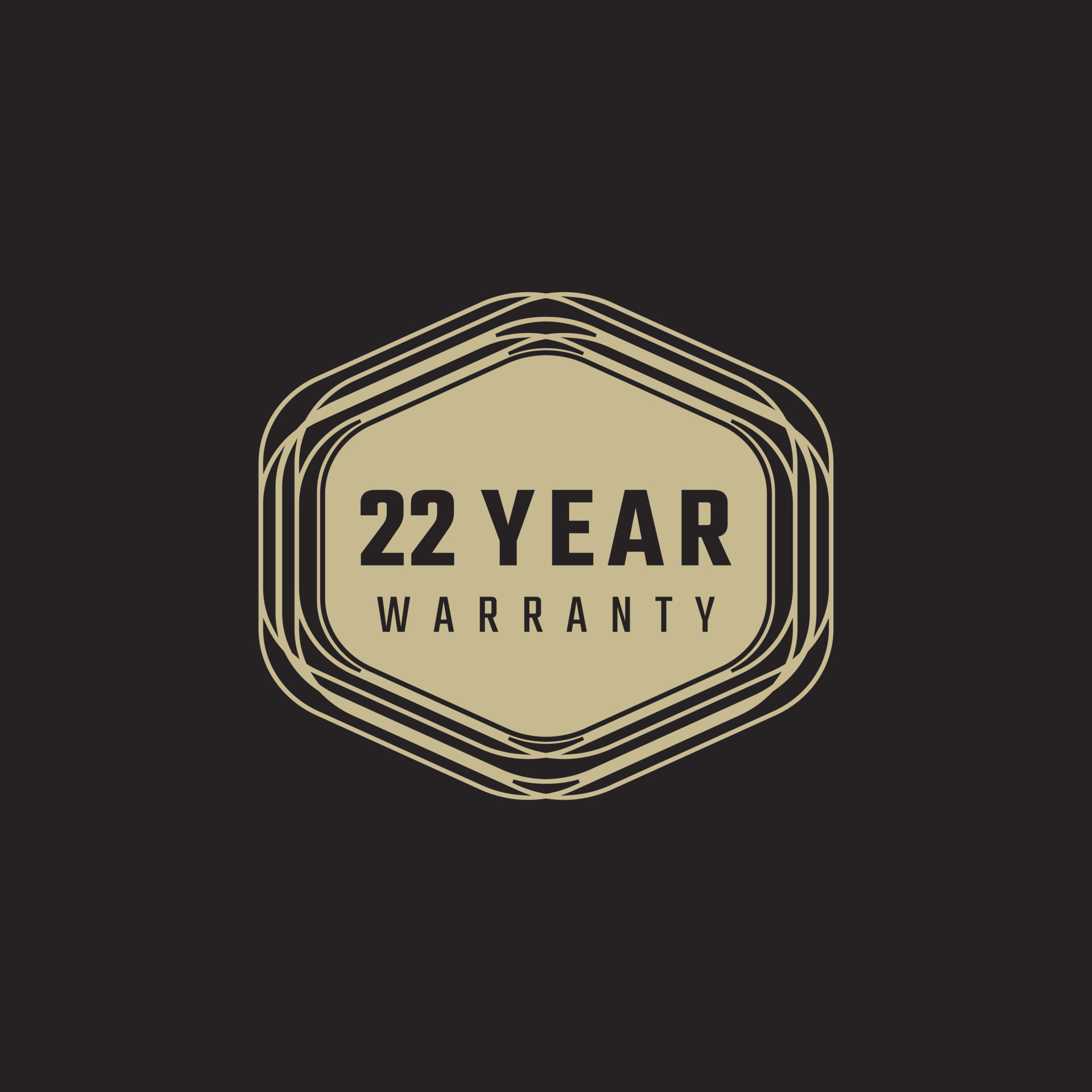 22 Year Anniversary Warranty Celebration With Golden Color For 22-year-anniversary-warranty-celebration-with-golden-color-for