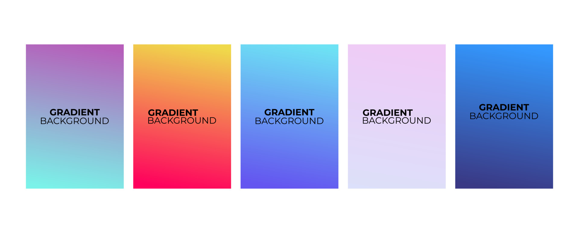 Collection Of Abstract Multi Colored Gradient Vector Cover Illustrations As Background For
