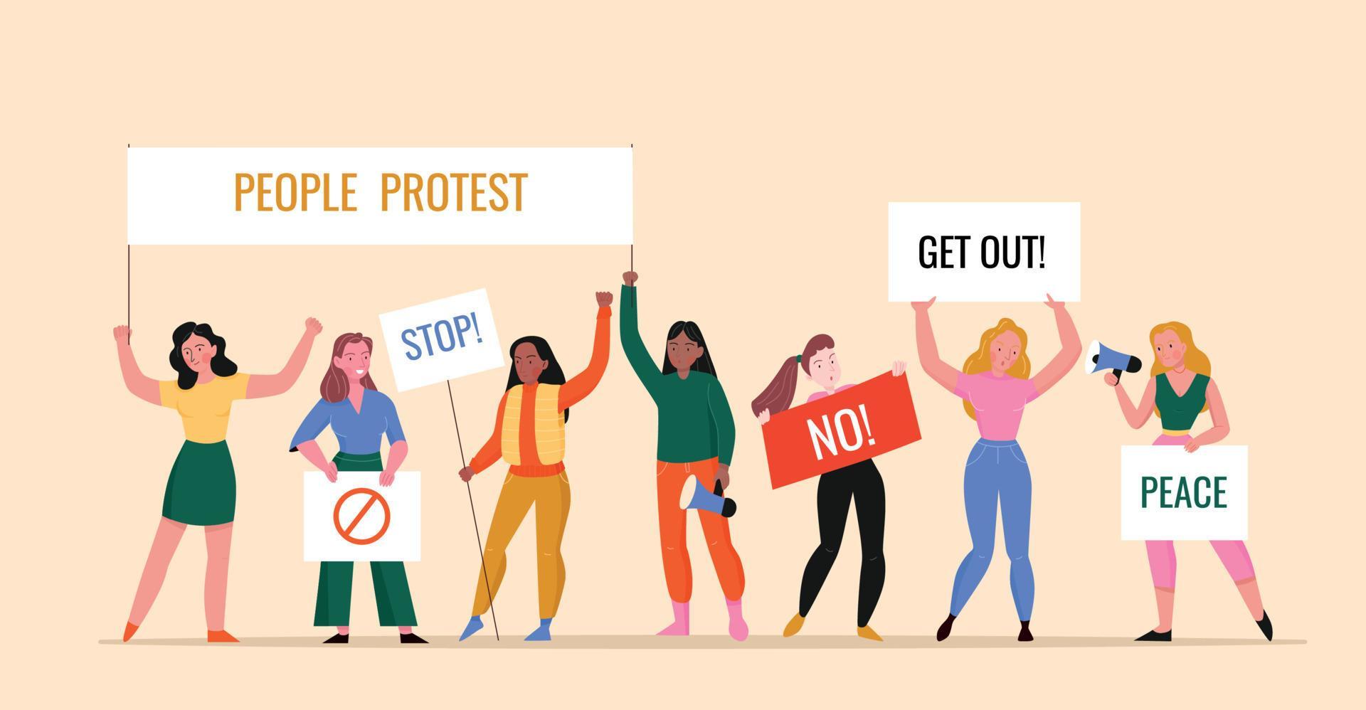 Protest Flat Background 6276448 Vector Art at Vecteezy