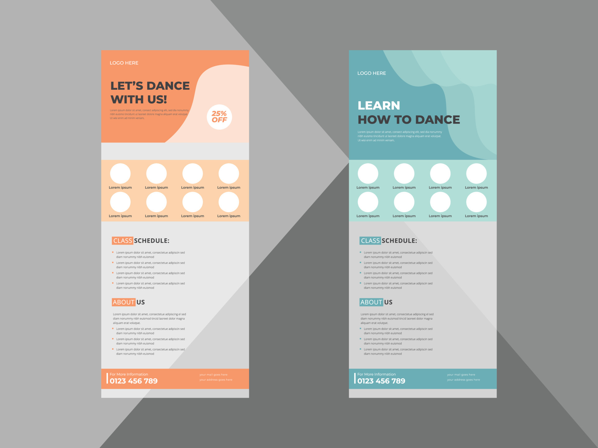 Dance studio Roll Up Banner design template, Dance class Roll Up Banner ... Dance studio Roll Up Banner design template, Dance class Roll Up Banner ...