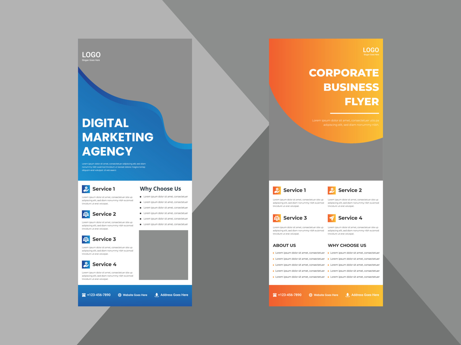 Creative Agency Roll Up Banner Design Template Modern Business Poster creative-agency-roll-up-banner-design-template-modern-business-poster