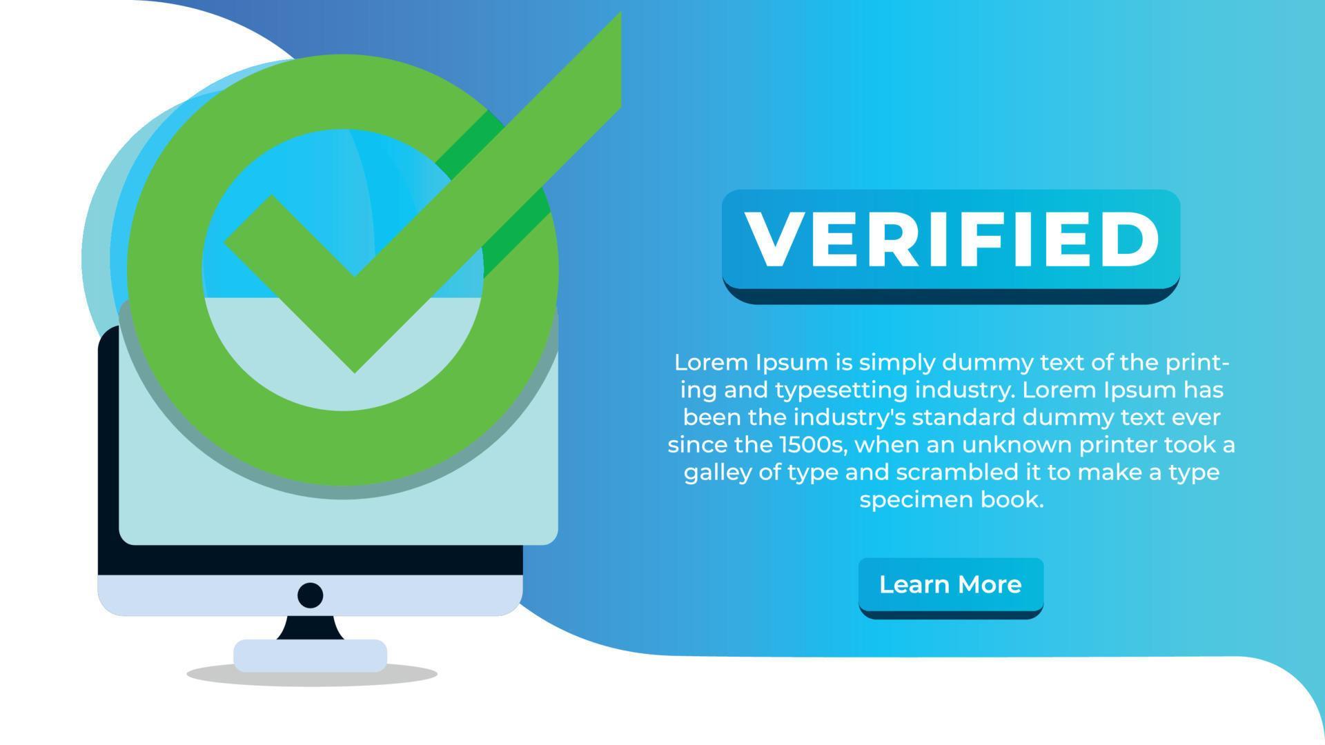 verified website banner design template 6281791 Vector Art at Vecteezy