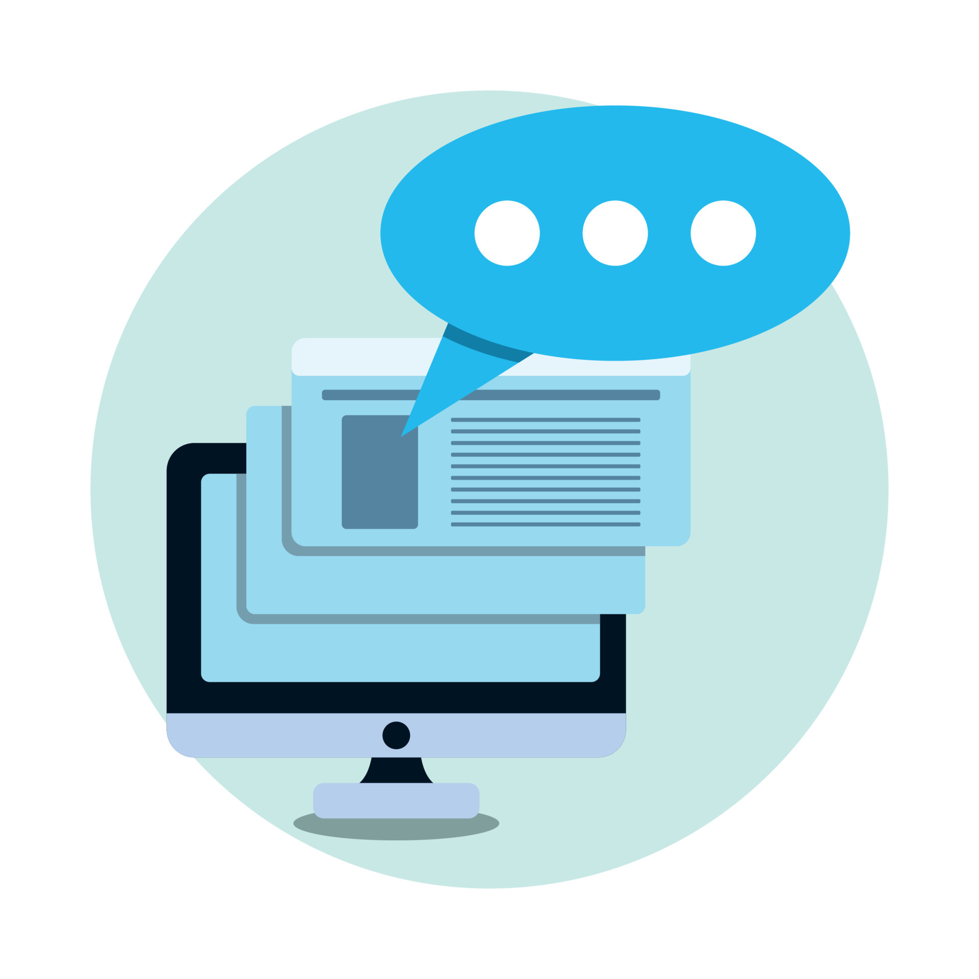 online message flat design template 6281948 Vector Art at Vecteezy