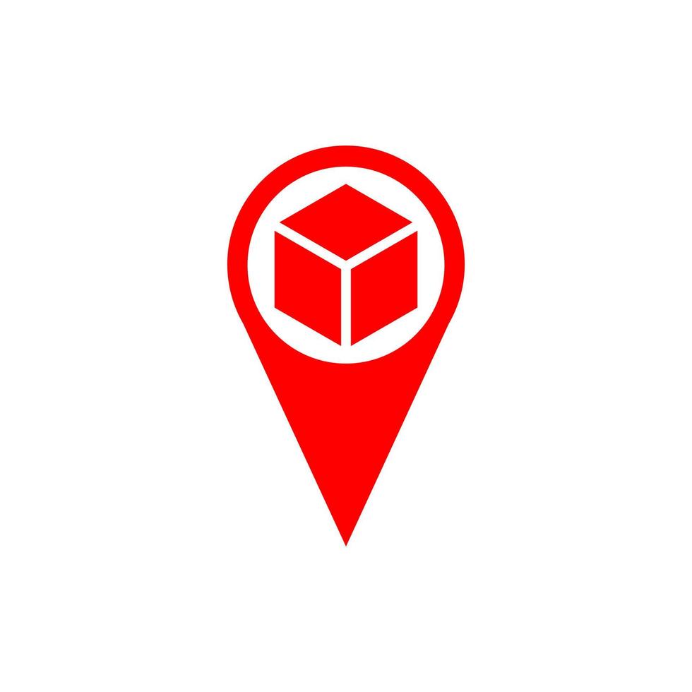 box pointer with pin logo icon 6295102 Vector Art at Vecteezy