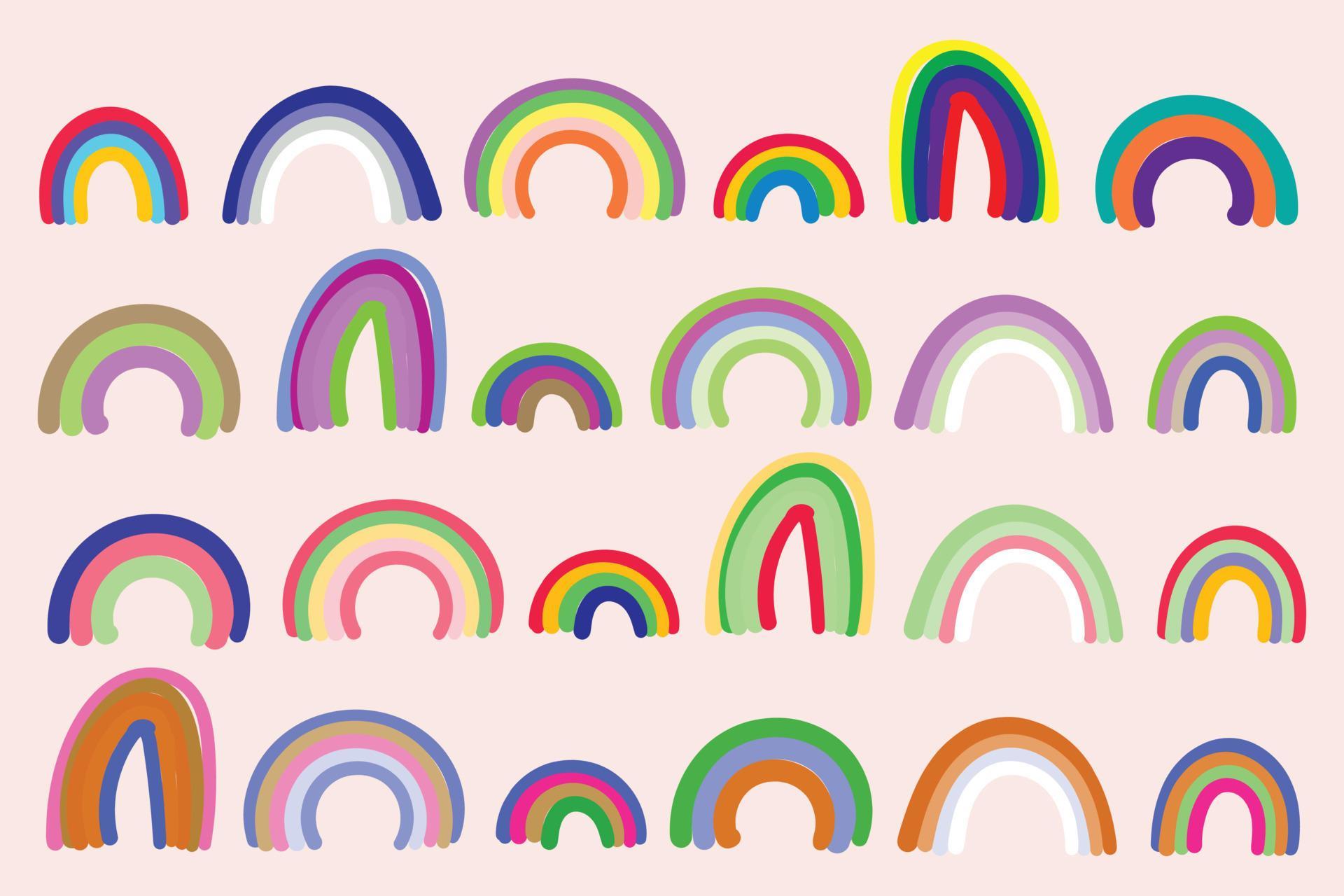 rainbow set ornament premium vector 6296838 Vector Art at Vecteezy