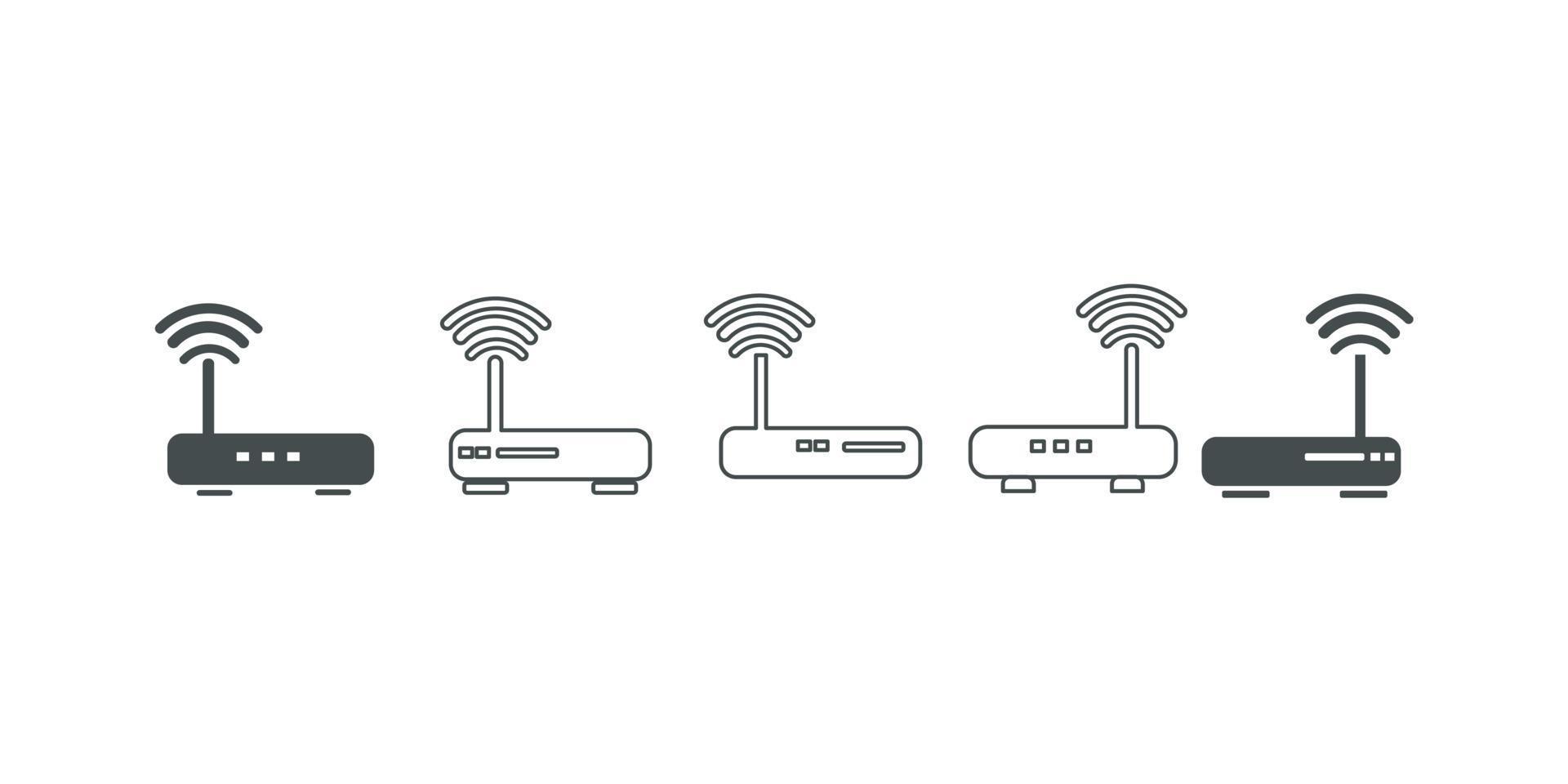thin line wifi router icon on white background 6308962 Vector Art at Vecteezy