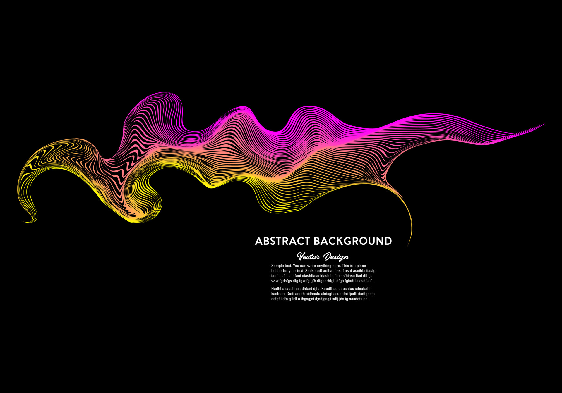 Abstract background colorful flowing wave lines. Vector illustration ...