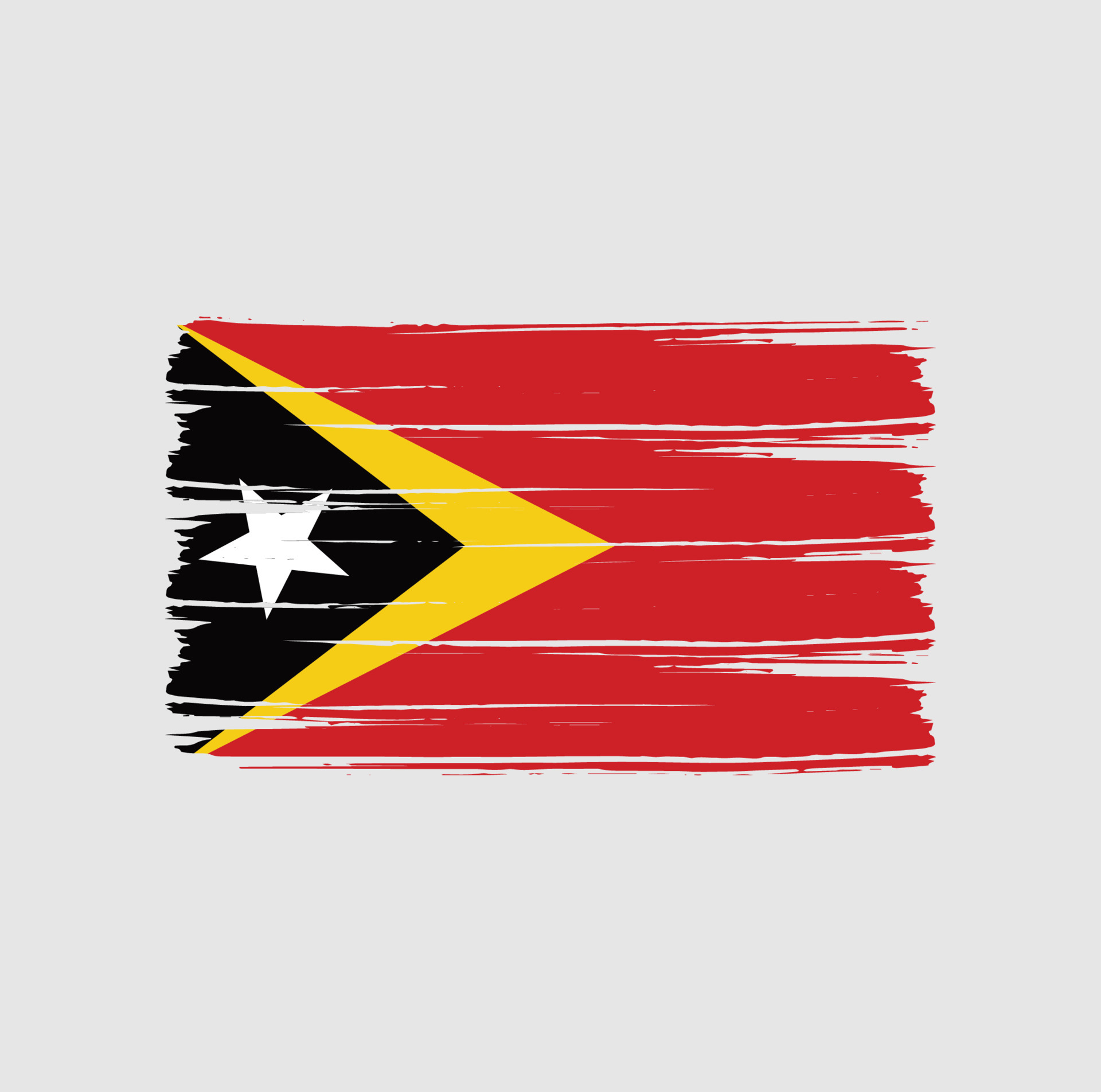 Timor Leste Flag Brush Strokes. National Flag 6316212 Vector Art at ...