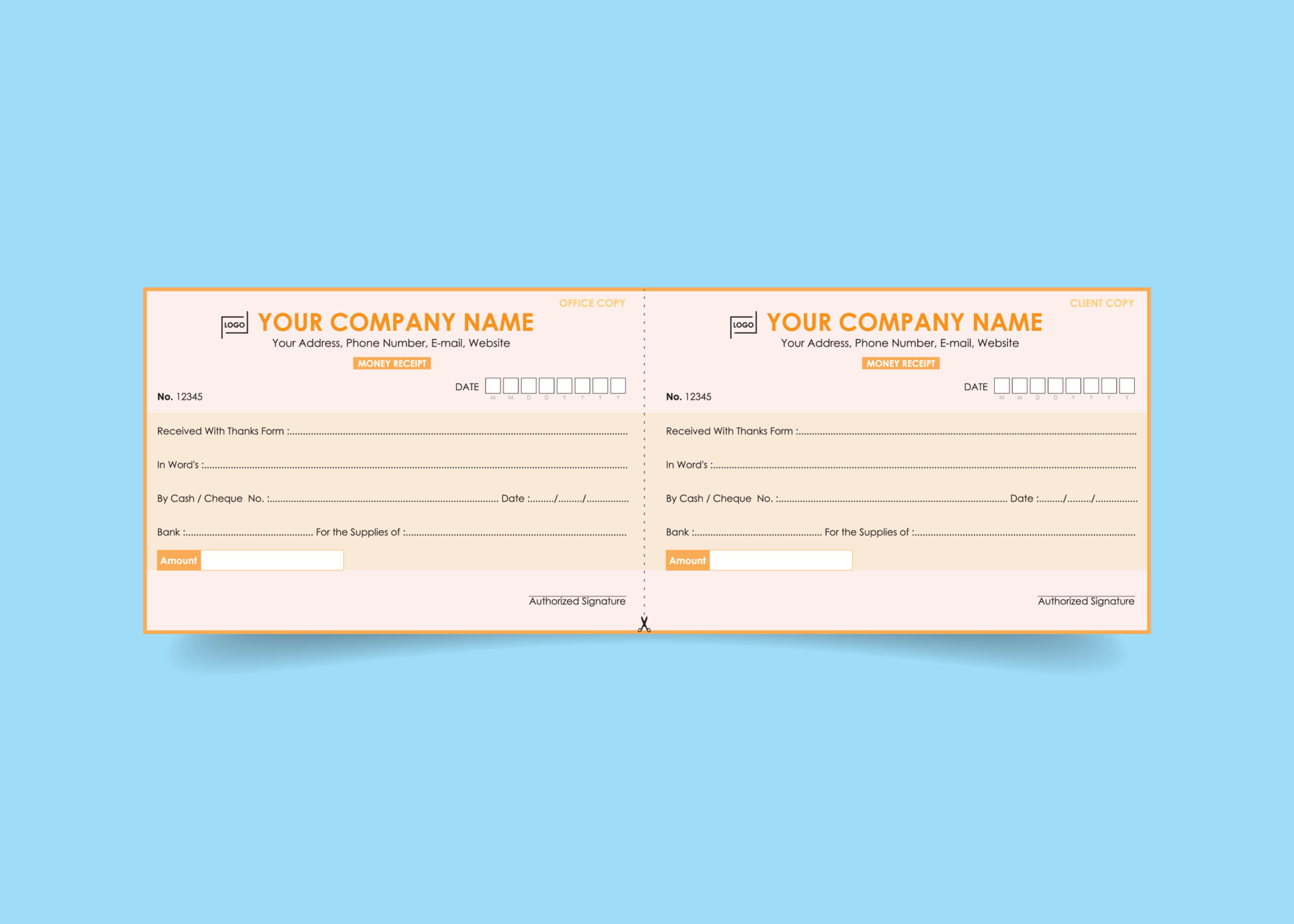 Money receipt template invoice cheque design with security line ... Money receipt template invoice cheque design with security line ...