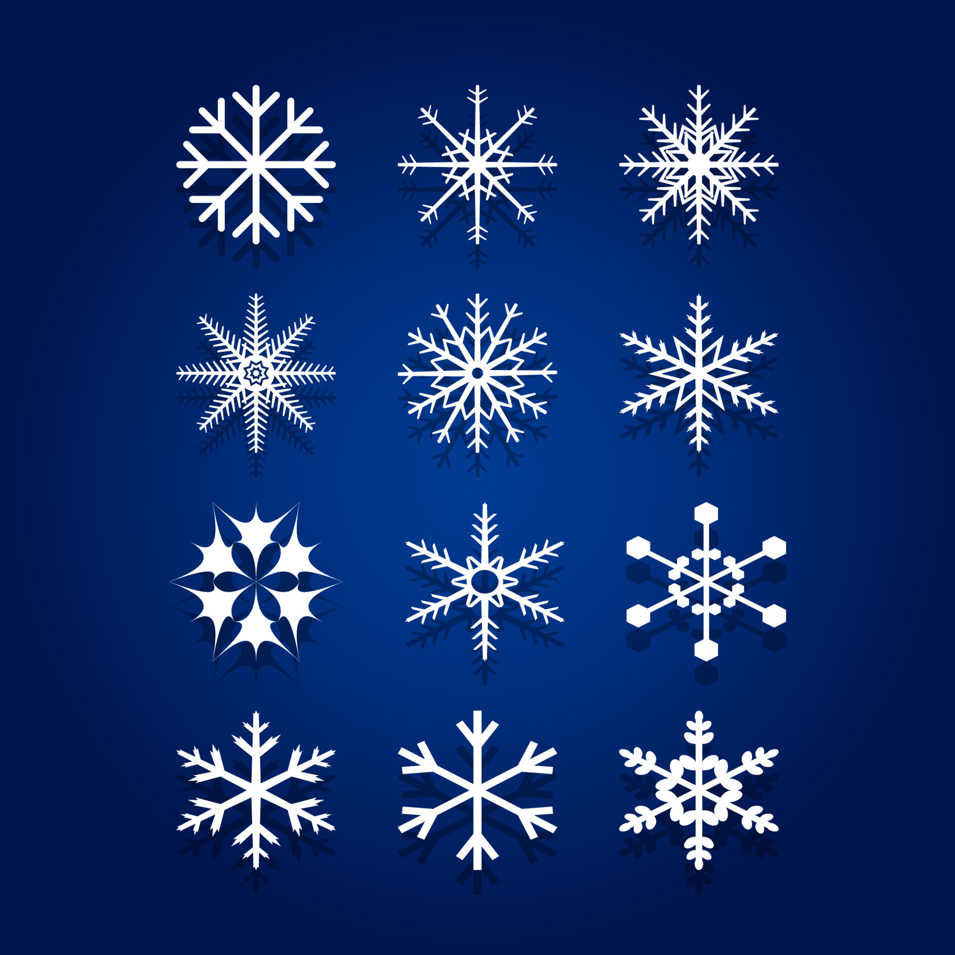 Winter snowflakes set vector illustration 6326924 Vector Art at Vecteezy