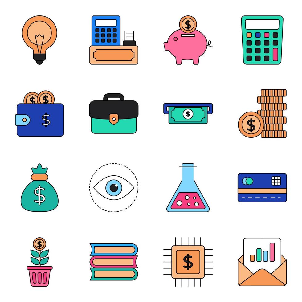 Pack of Financial Management Icons 6327355 Vector Art at Vecteezy