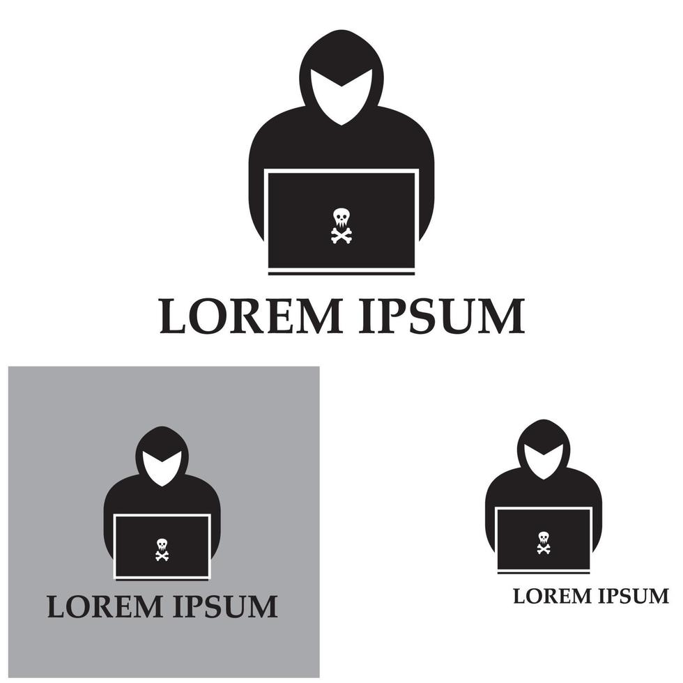 Hacker icon logo vector background 6327905 Vector Art at Vecteezy