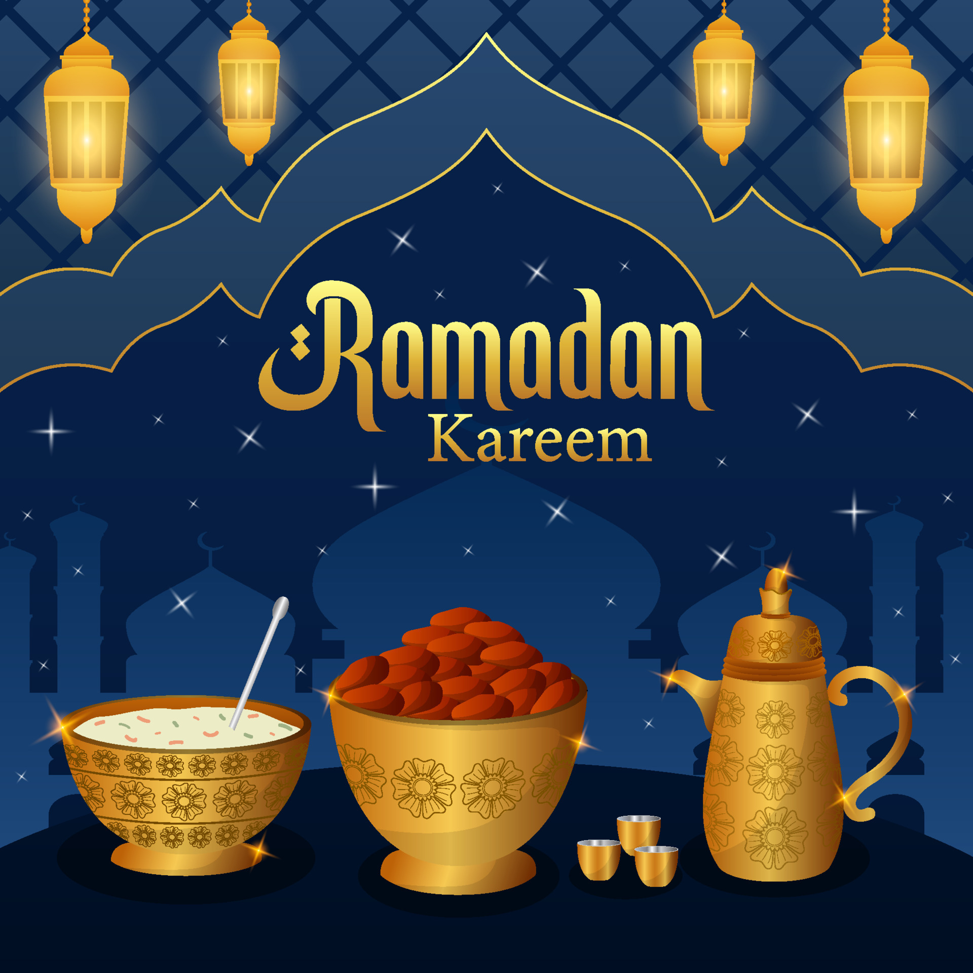 Background of Iftar Food 6337740 Vector Art at Vecteezy
