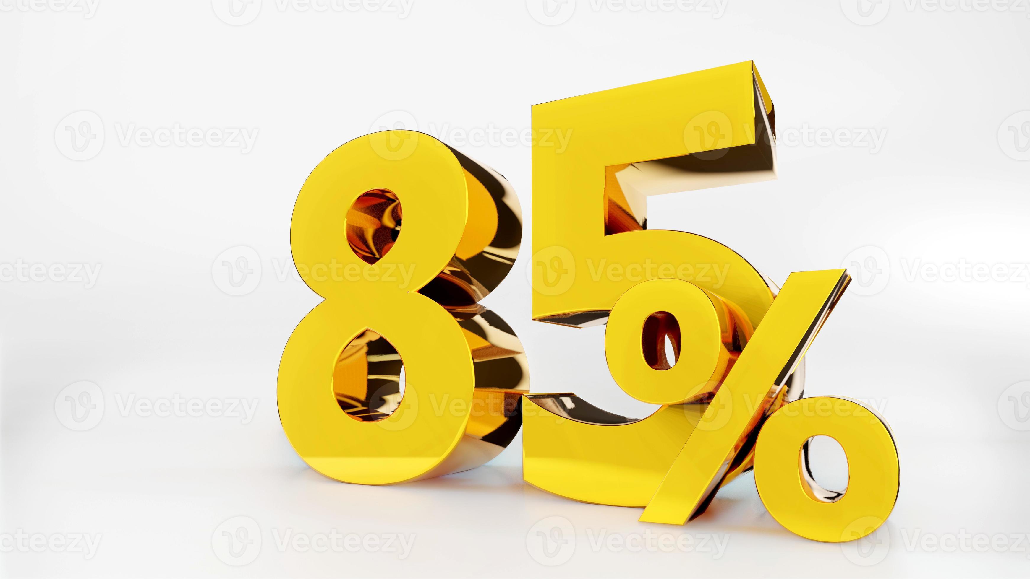 85 Percent Golden Symbol 3D Render 6338471 Stock Photo At Vecteezy