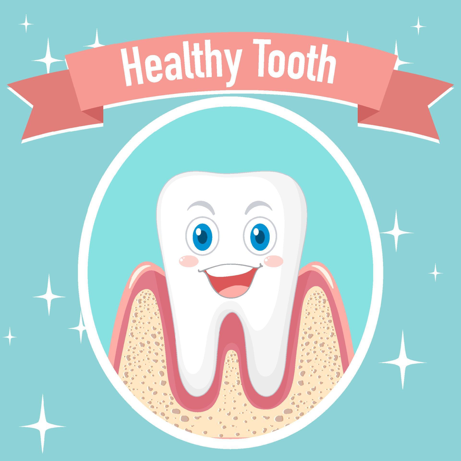 Dental healthy a big tooth poster 6351686 Vector Art at Vecteezy