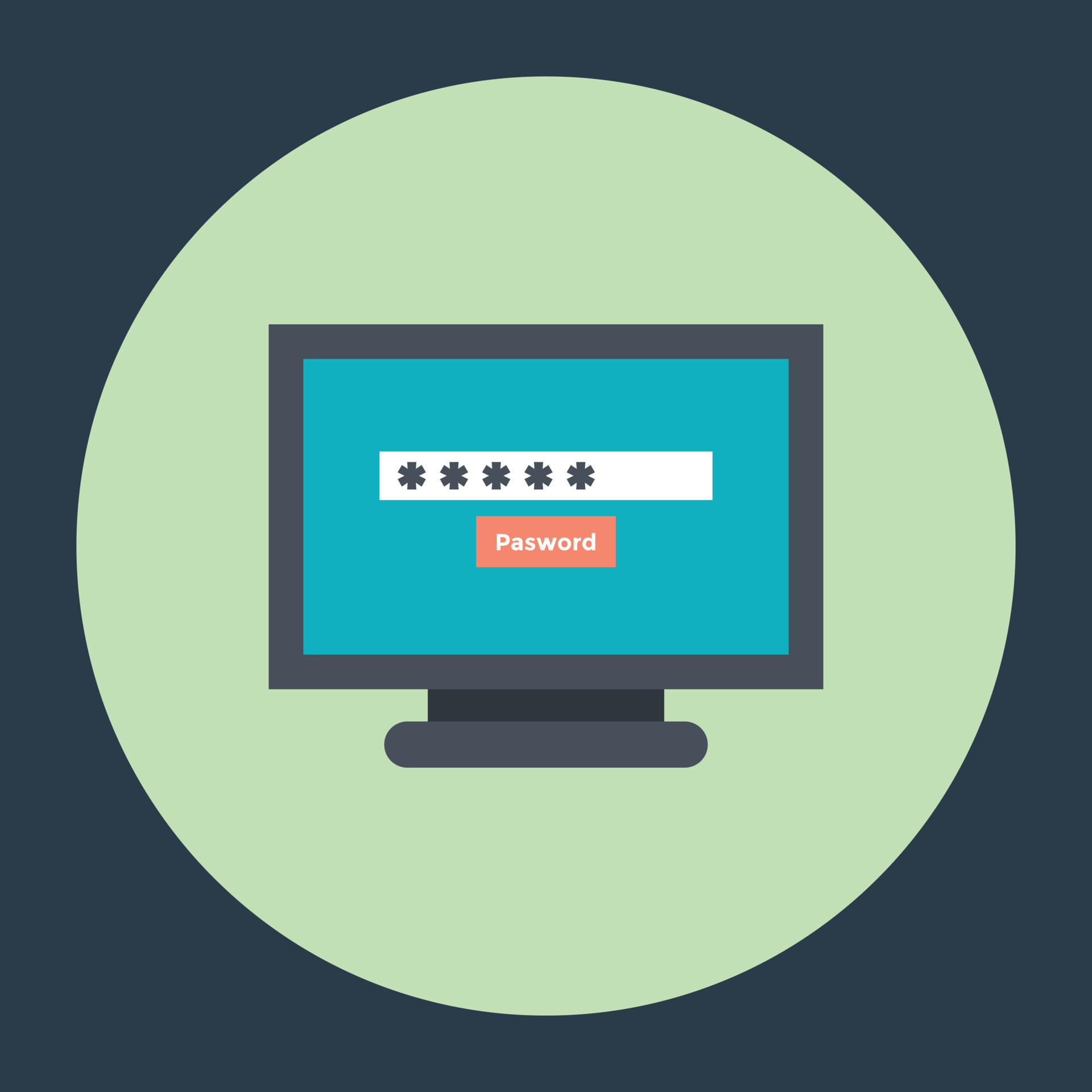 Computer Password Concepts 6353612 Vector Art At Vecteezy