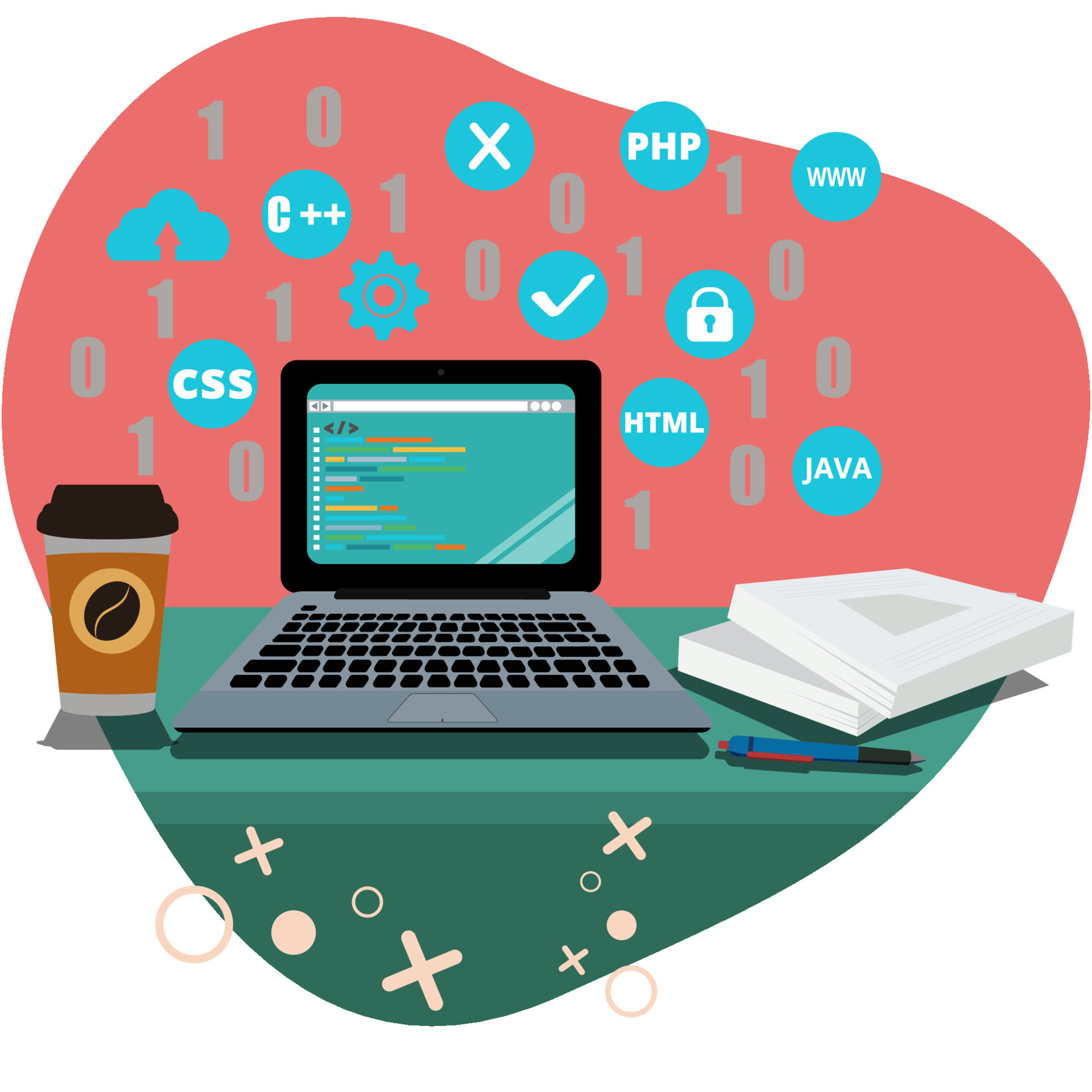guión de programación web. programa de código, script html, ilustración ... guión de programación web. programa de código, script html, ilustración ...