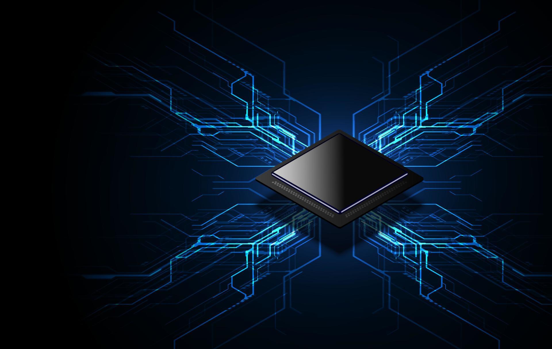 Abstract technology chip processor background circuit board and html ...