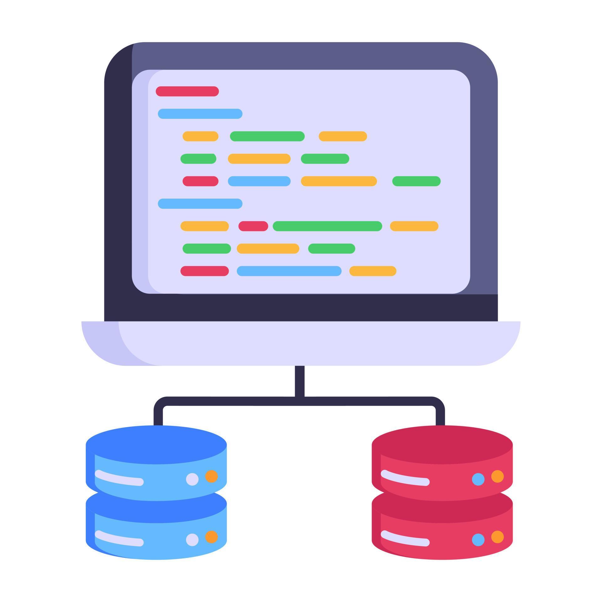 A well-designed flat icon of database coding 6367318 Vector Art at Vecteezy