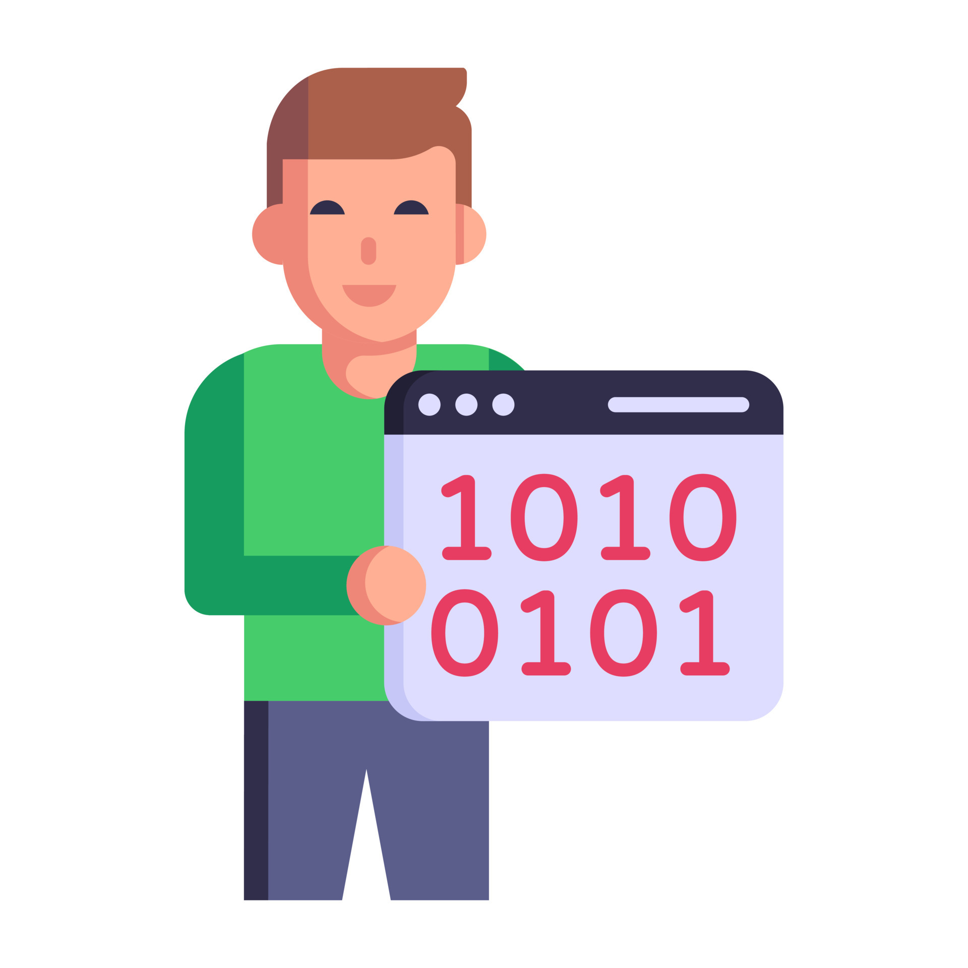 Source code, flat icon of binary website 6368145 Vector Art at Vecteezy