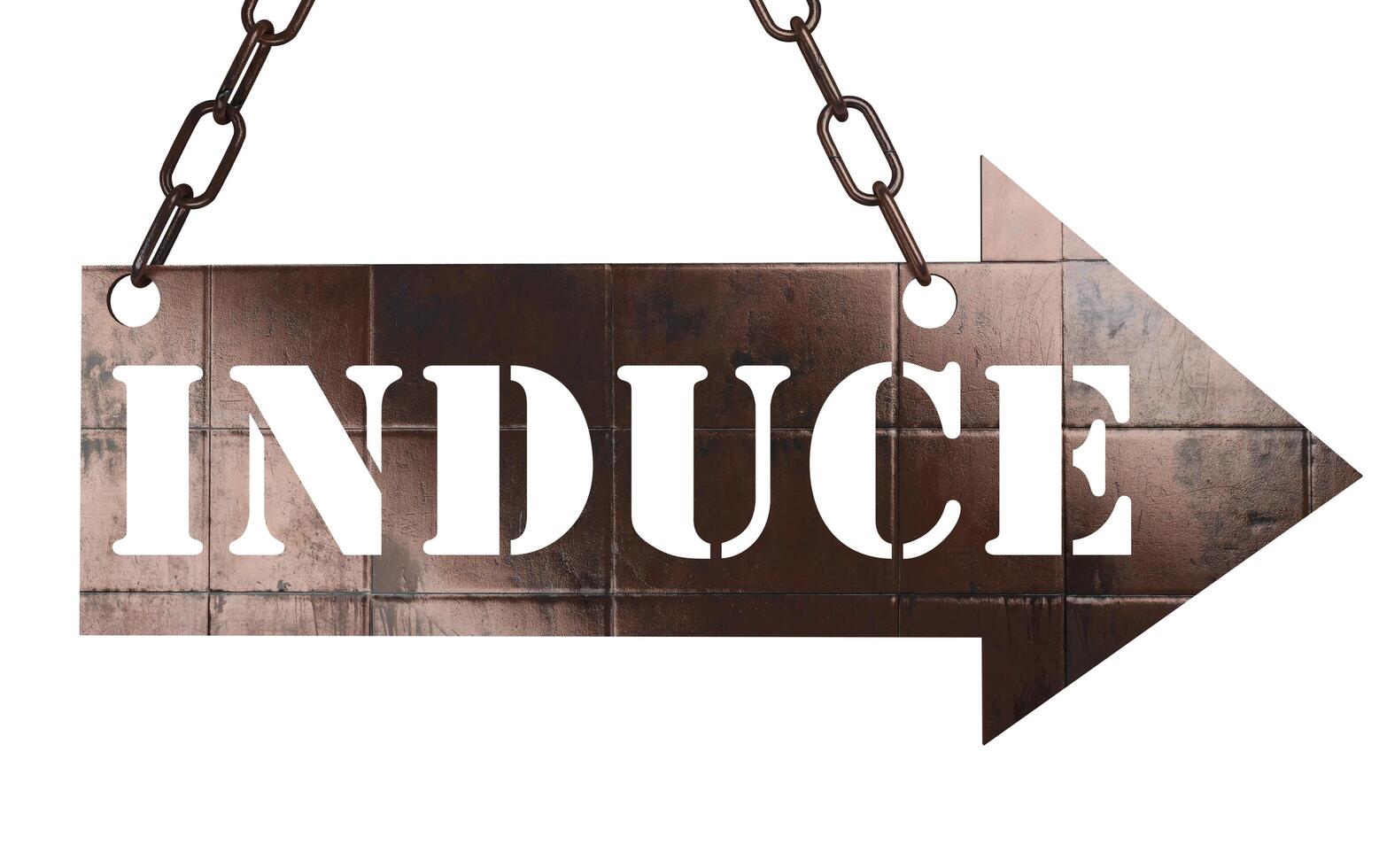 induce word on metal pointer 6380334 Stock Photo at Vecteezy