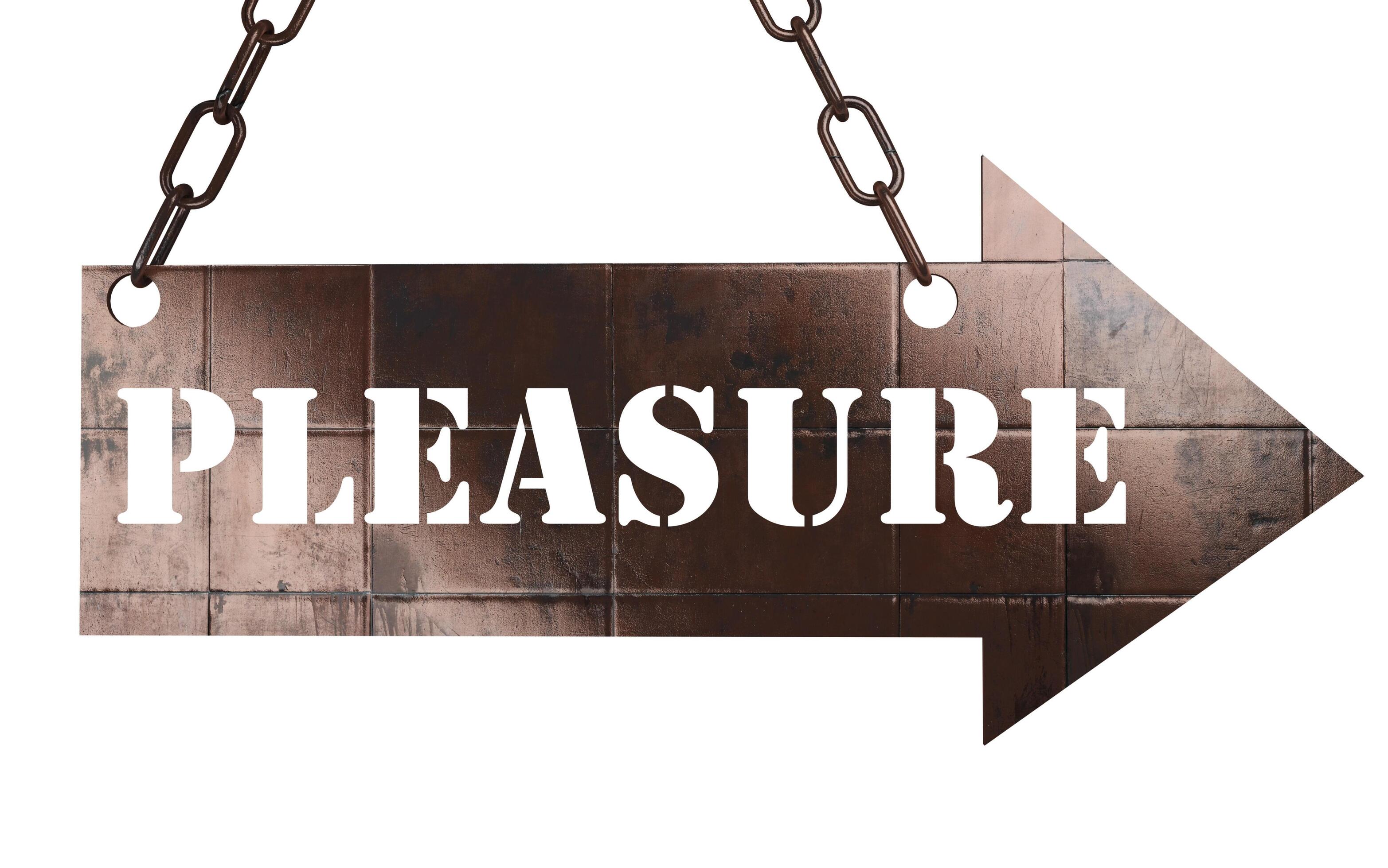 Pleasure Word On Metal Pointer 6383588 Stock Photo At Vecteezy