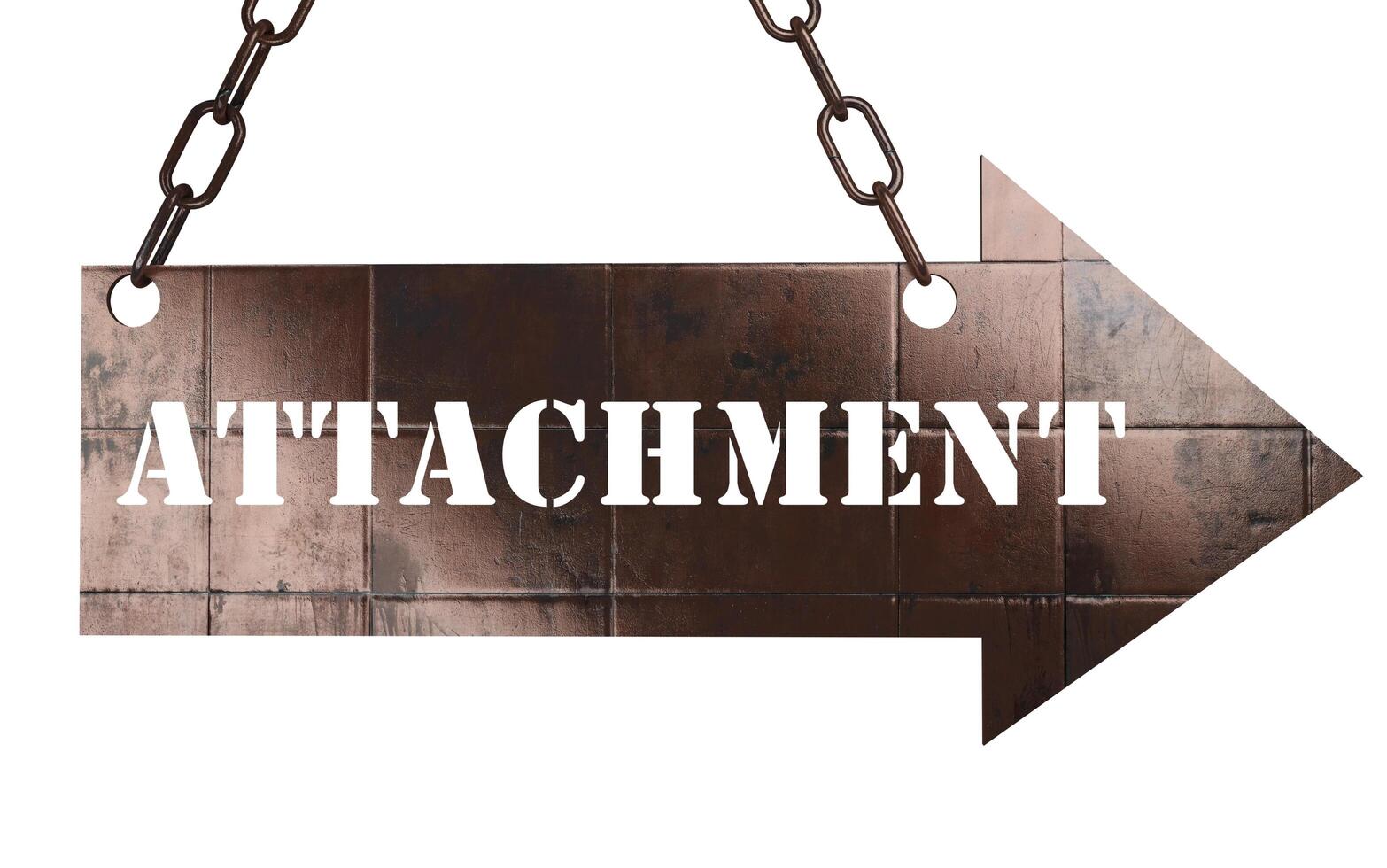 attachment word on metal pointer 6386873 Stock Photo at Vecteezy