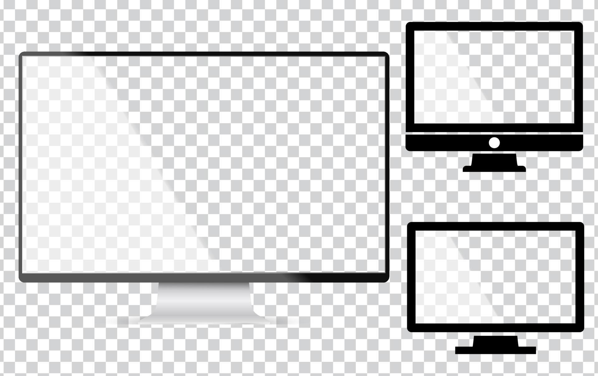 Realistic computer display 6401693 Vector Art at Vecteezy