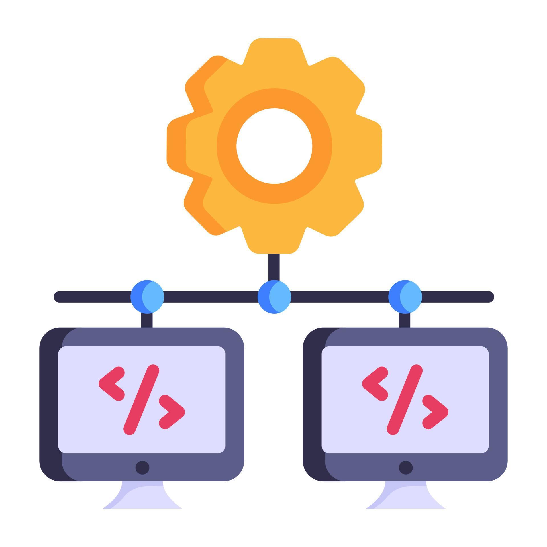 A well-designed flat icon of automation code 6402822 Vector Art at Vecteezy