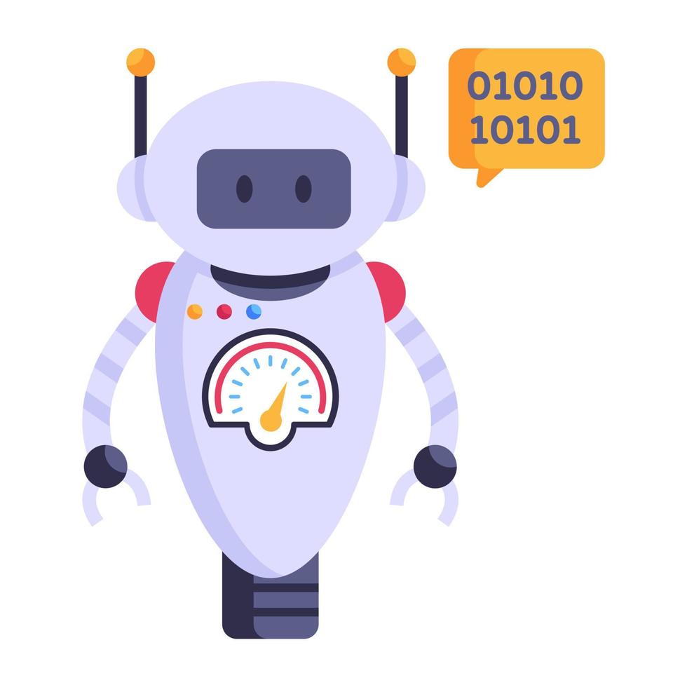 A well-designed flat icon of robot 6403686 Vector Art at Vecteezy