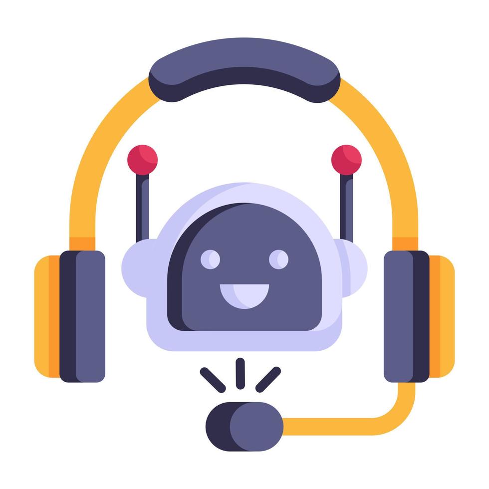A well-designed flat icon of robot 6403691 Vector Art at Vecteezy