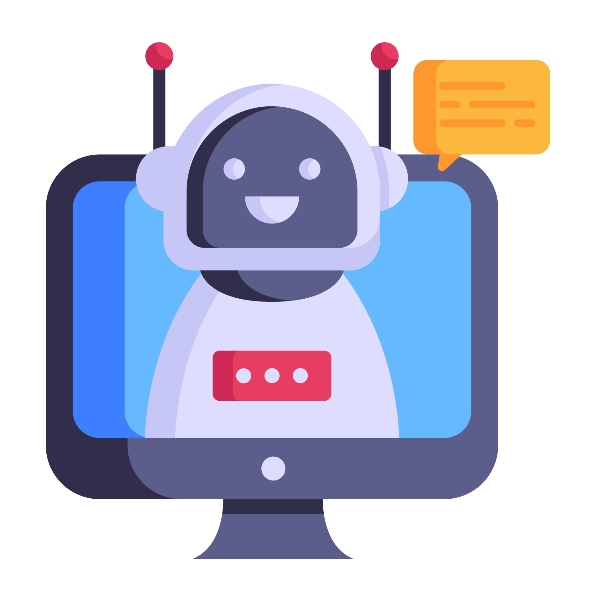 Download premium flat icon of robot communication 6404045 Vector Art at ...