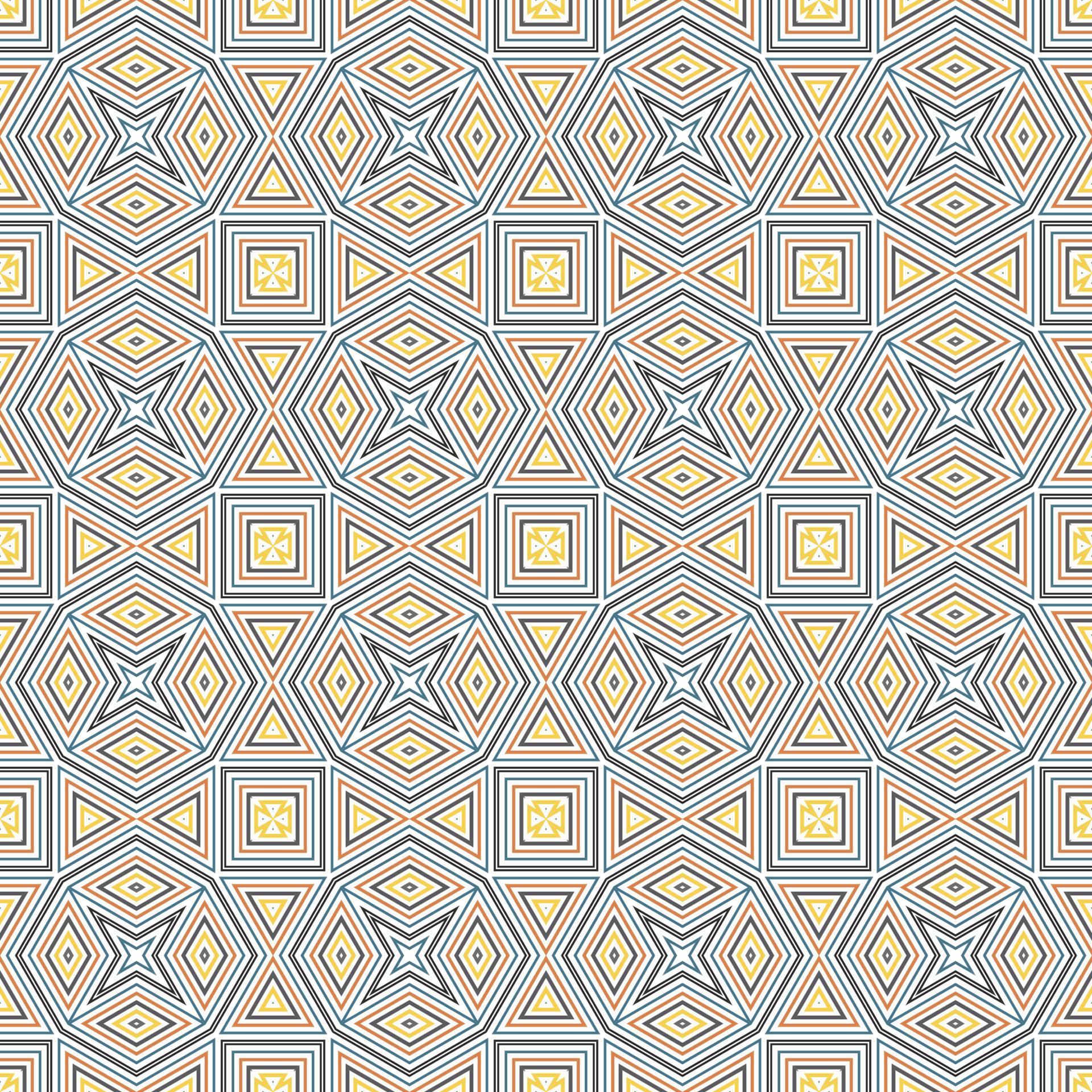 Abstract fantasy thin line hexagon, triangle geometric seamless pattern ...