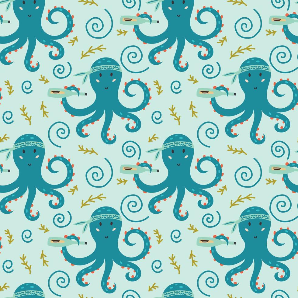 Seamless pattern pirate octopus 6405961 Vector Art at Vecteezy Seamless pattern pirate octopus 6405961 Vector Art at Vecteezy