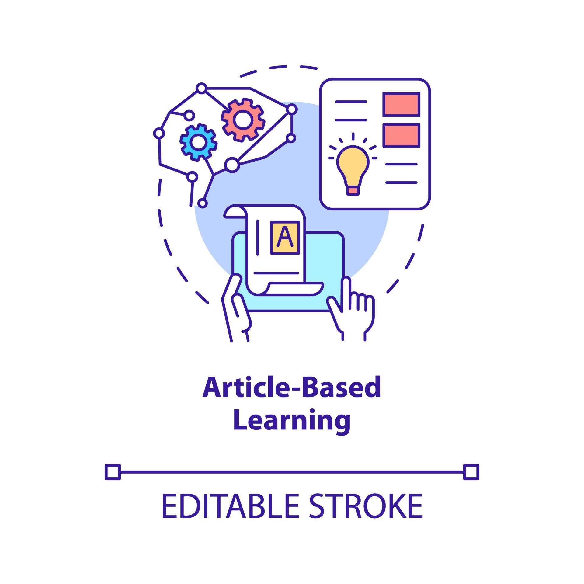 Article Based Learning Concept Icon Information And Content Elearning Abstract Idea Thin Line