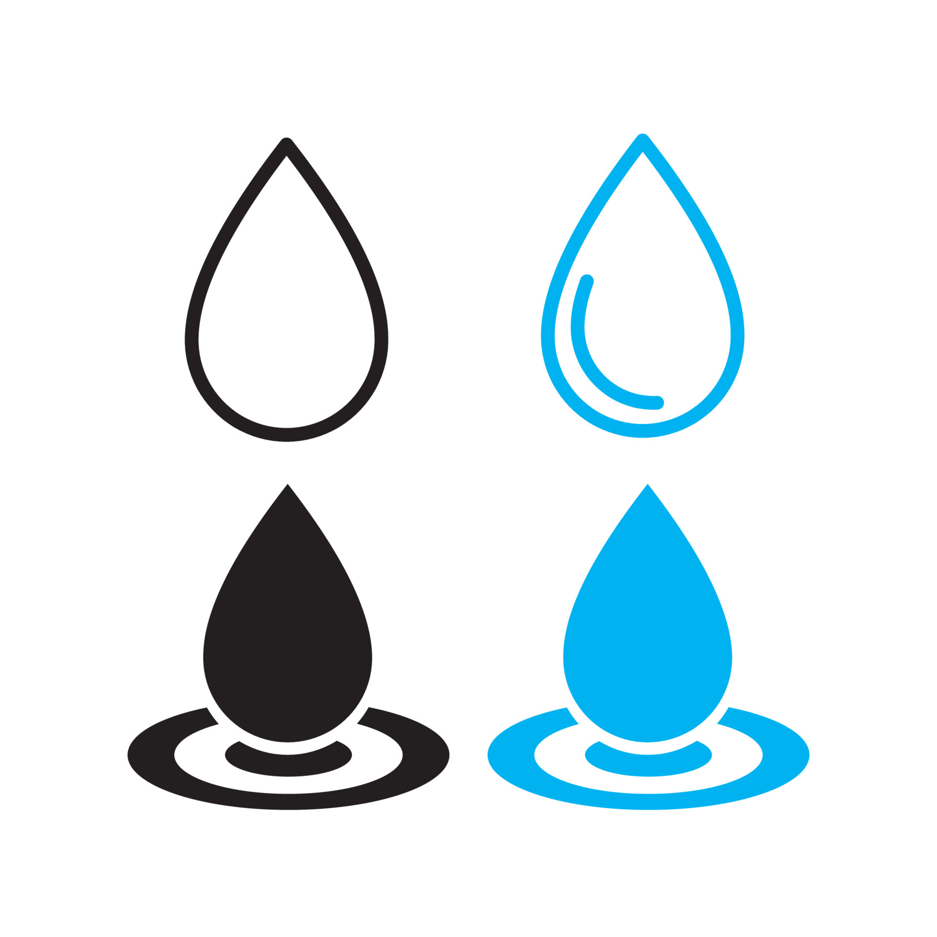 Water Drop Icon Liquid Drop Icon Water Drop Outline Icon Linear Style Sign For Mobile Concept