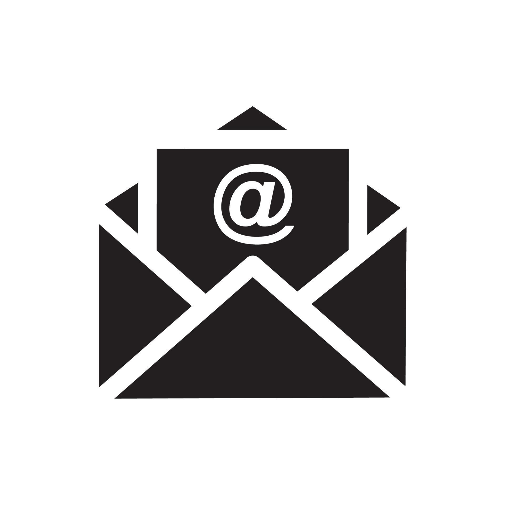 Outline Email Icon Isolated On Grey Background Open Envelope Pictogram
