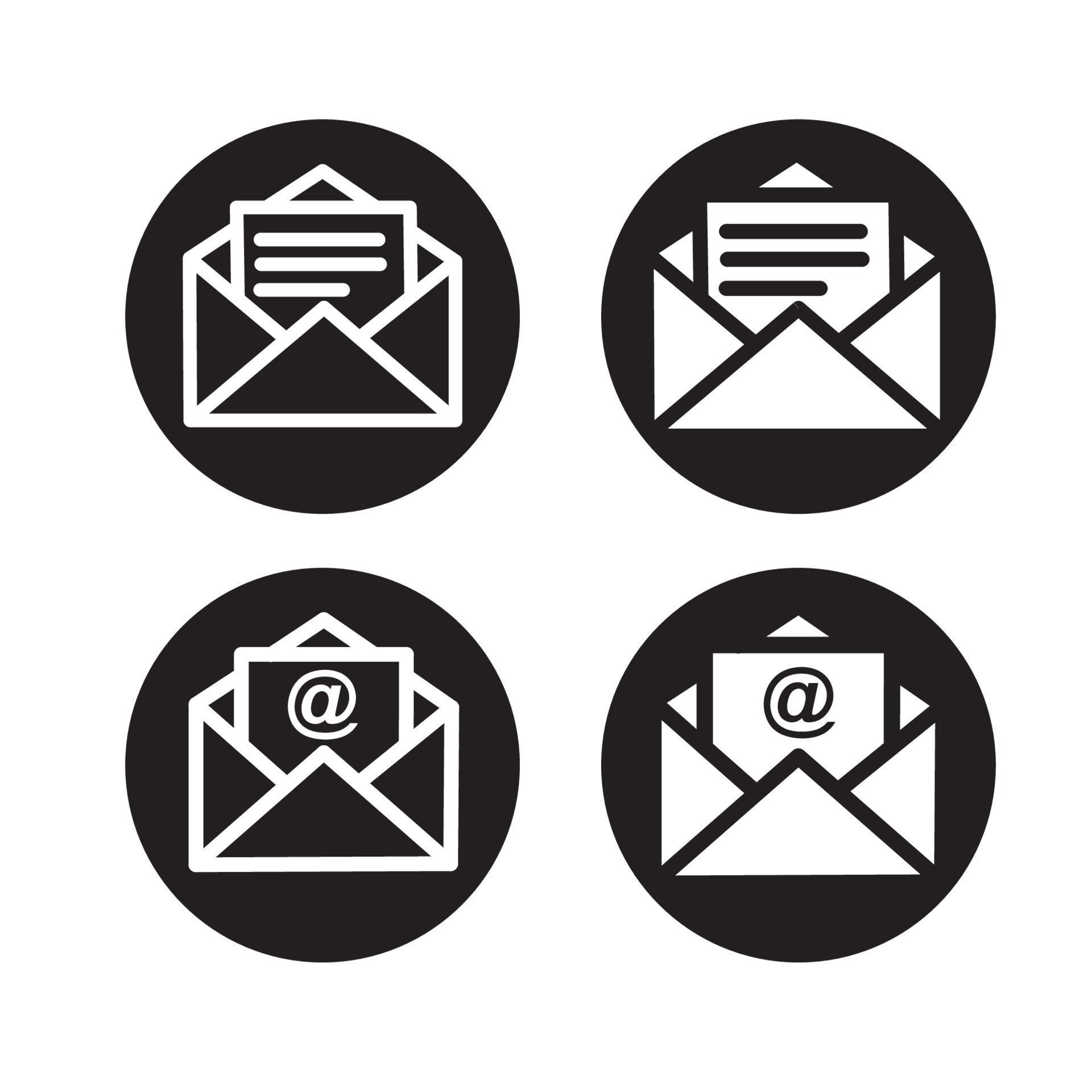Outline Email Icon Isolated On Grey Background Open Envelope Pictogram