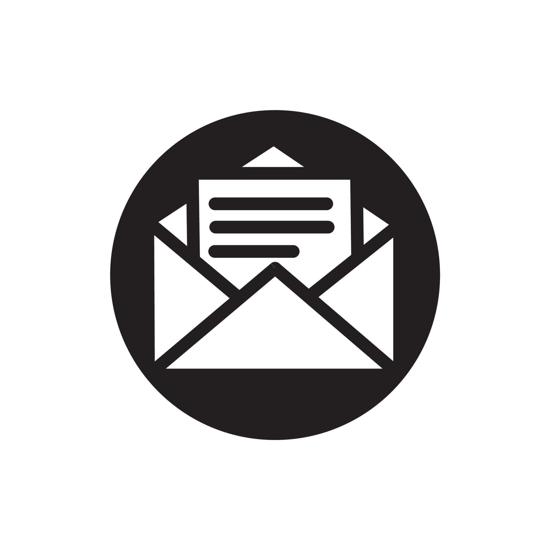 Outline Email Icon Isolated On Grey Background Open Envelope Pictogram