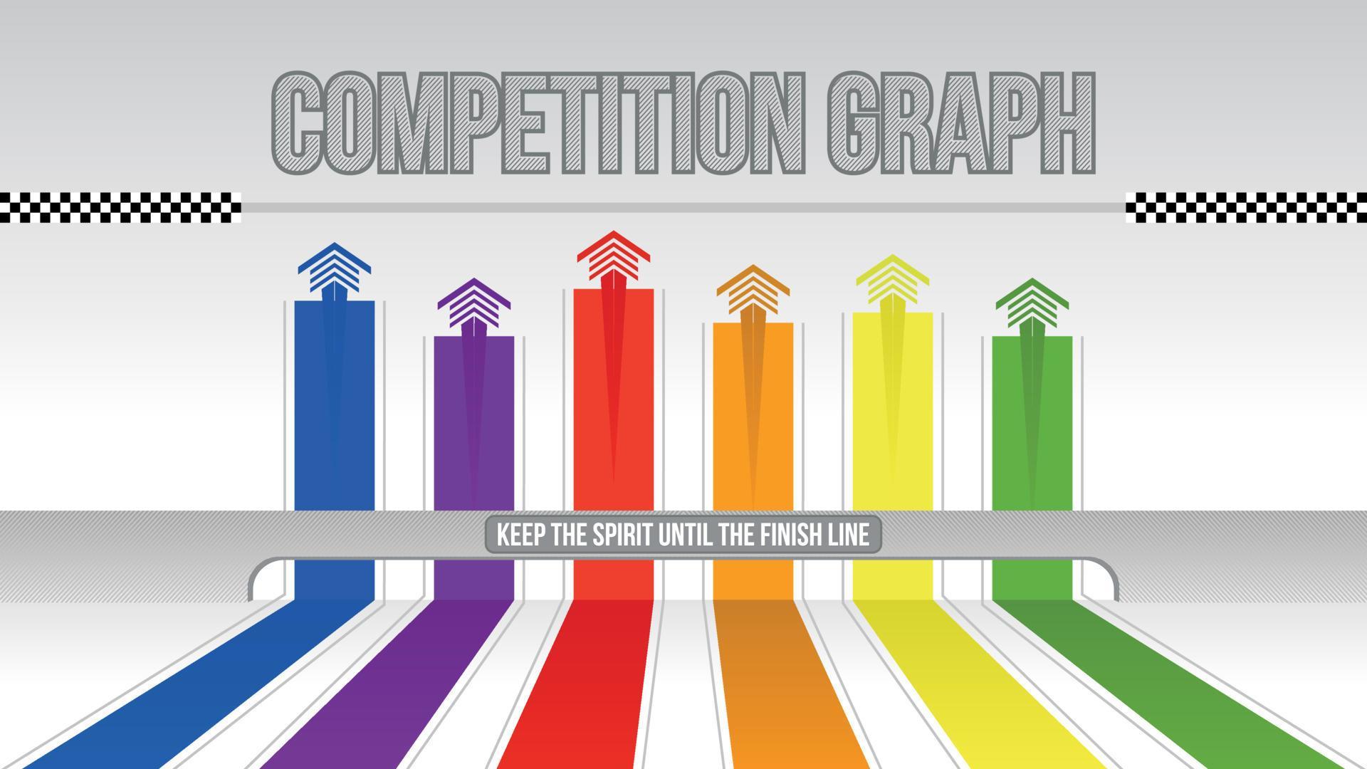 Competition graph with line illustration 6427763 Vector Art at Vecteezy