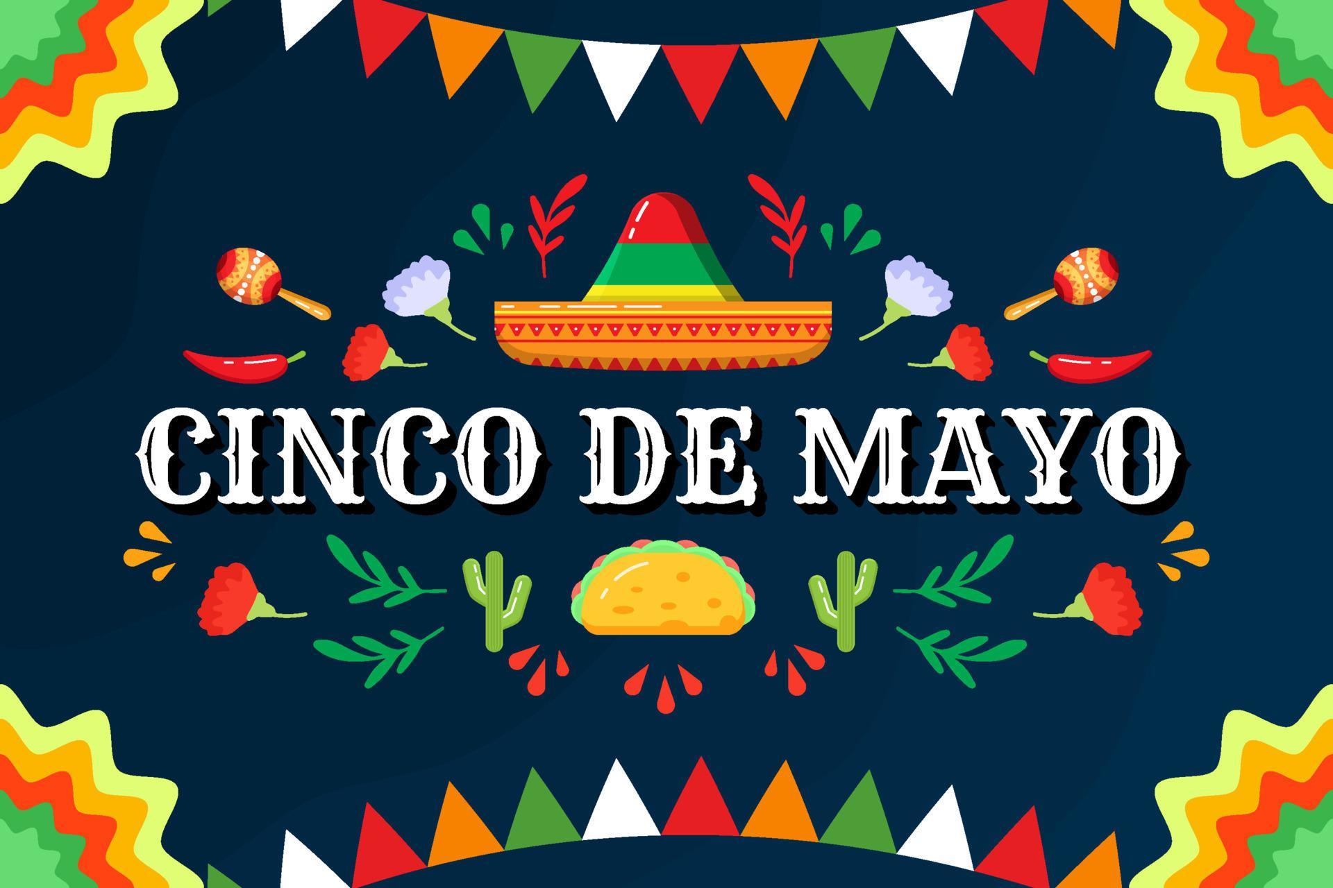 cinco de mayo background design illustration composition 6428648 Vector ...