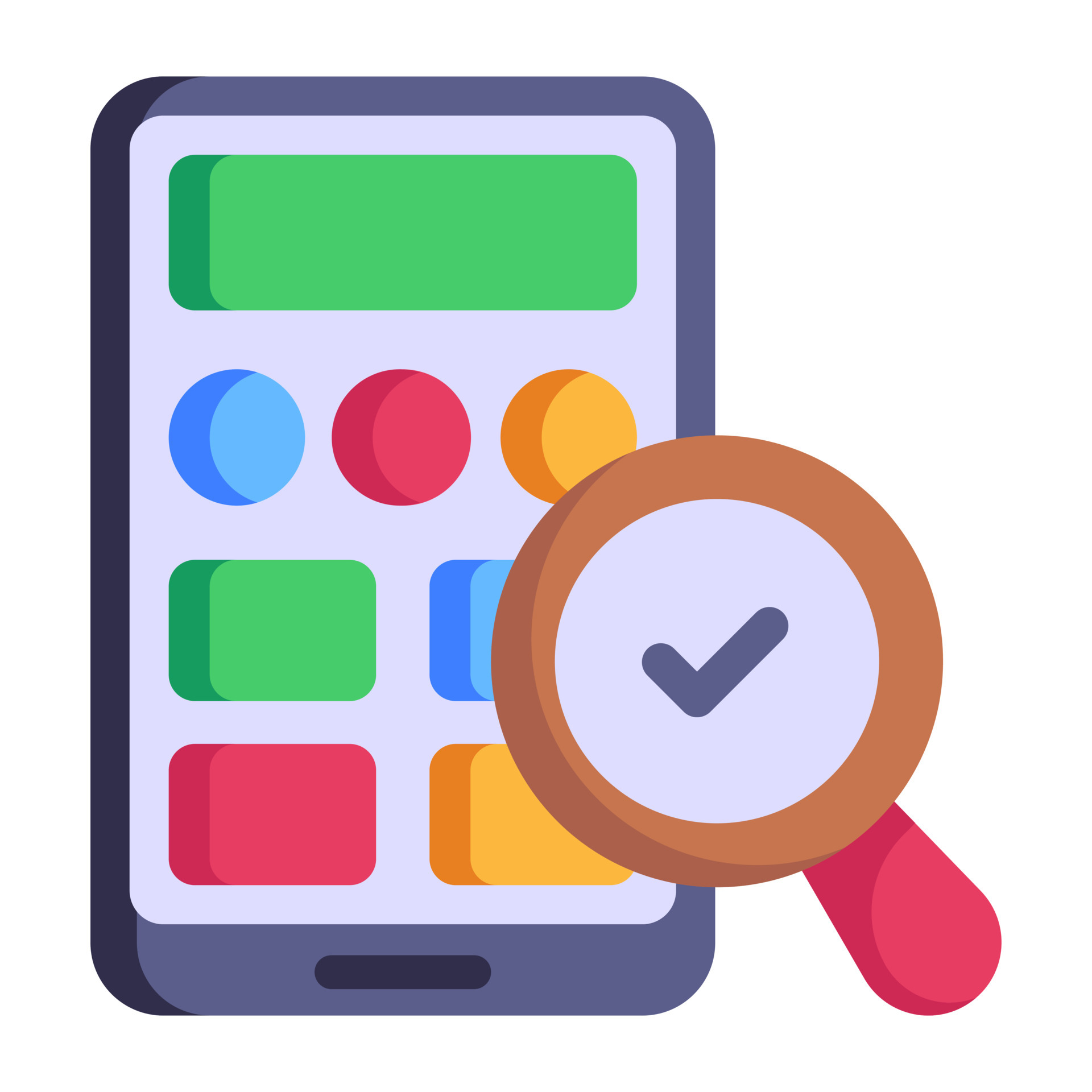 Flat Icon Of App Testing Premium Download 6430295 Vector Art At Vecteezy