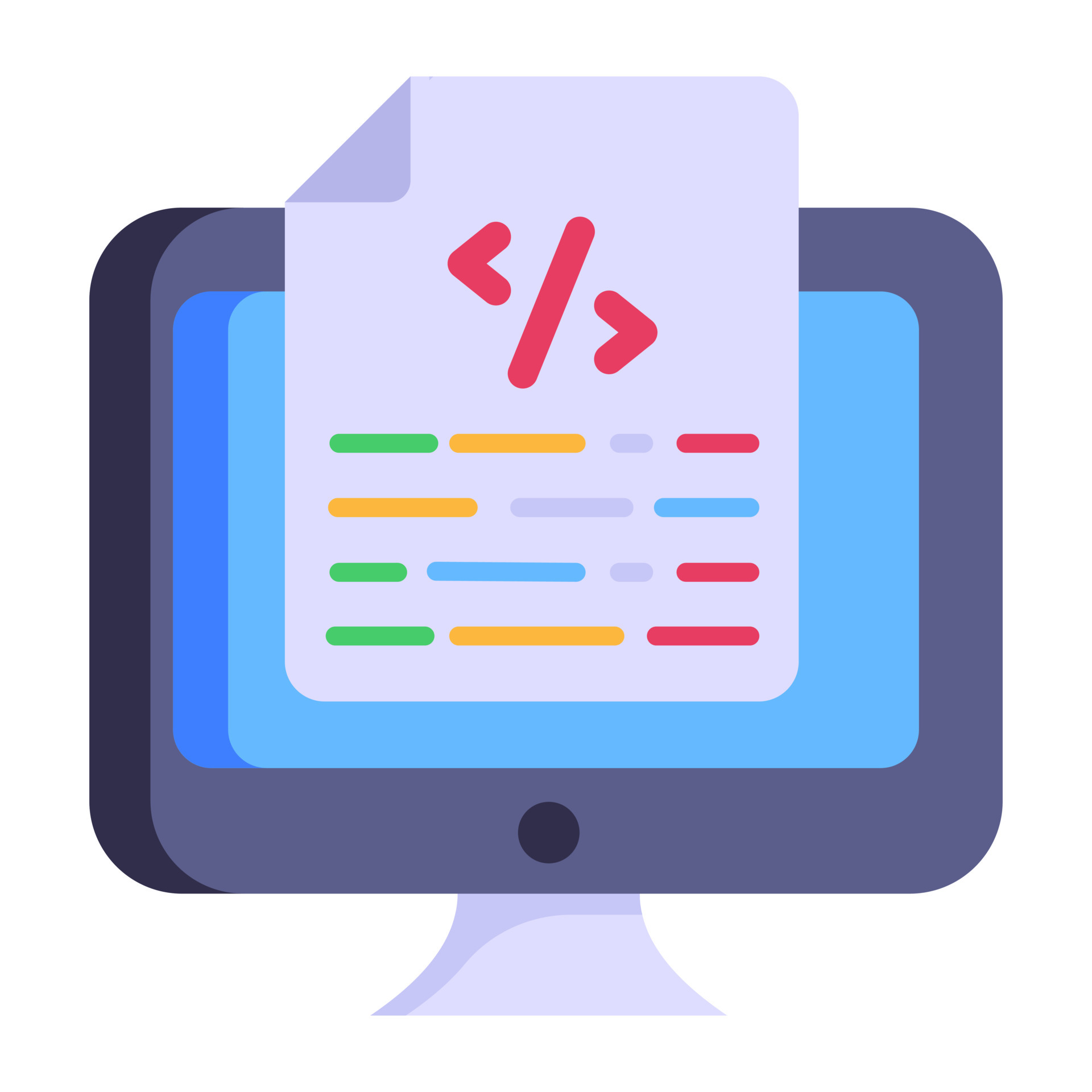 A coding document icon in flat style vector 6430510 Vector Art at Vecteezy