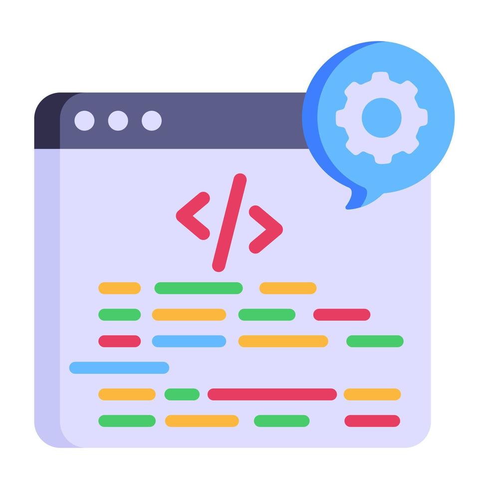 Flat icon of web development in modern editable design 6430547 Vector ...