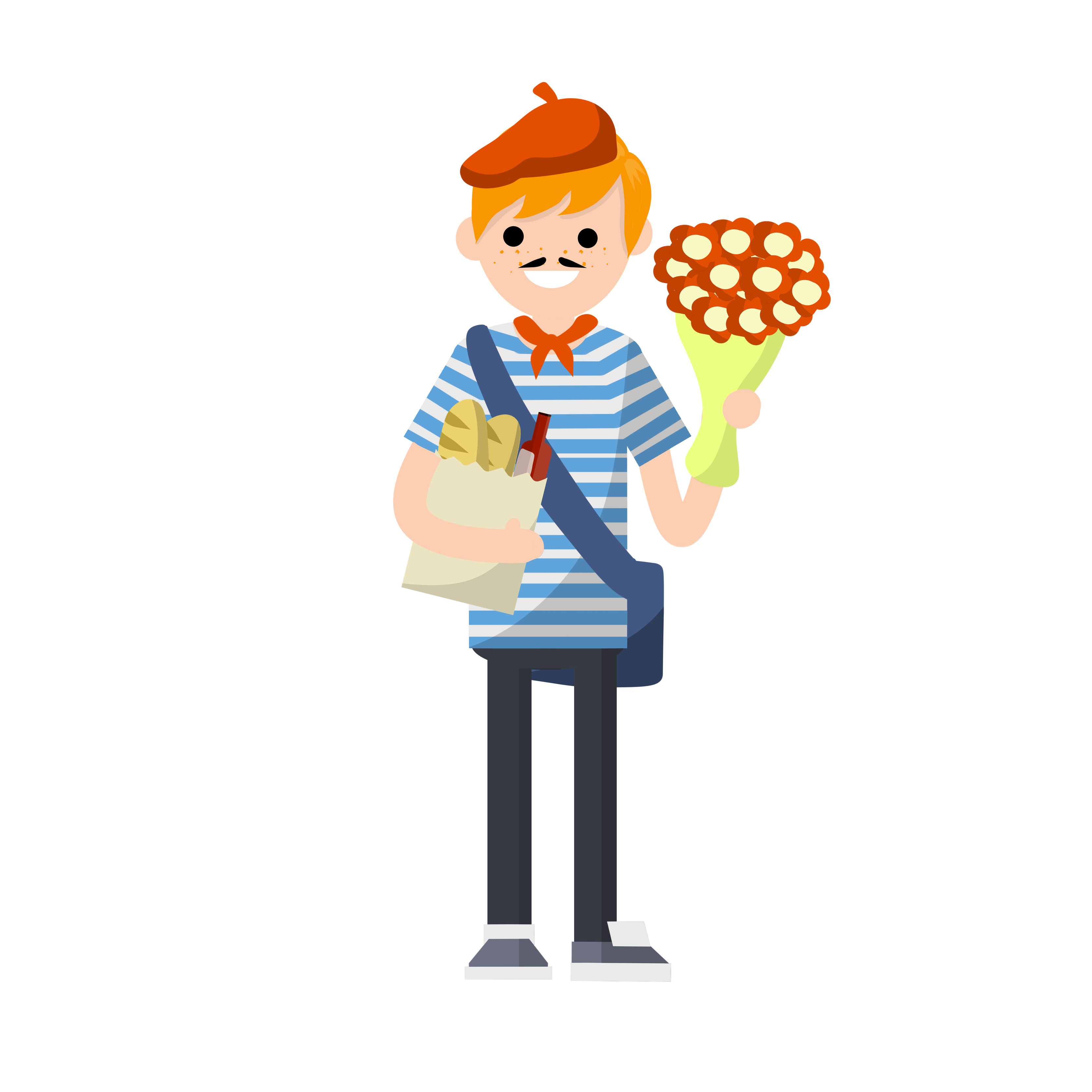 Typical French European. Frenchman with a mustache 6431228 Vector Art ... Typical French European. Frenchman with a mustache 6431228 Vector Art ...