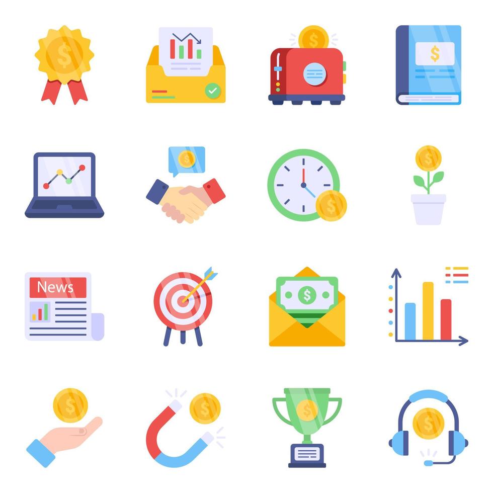 Pack of Business and Data Flat Icons 6444577 Vector Art at Vecteezy