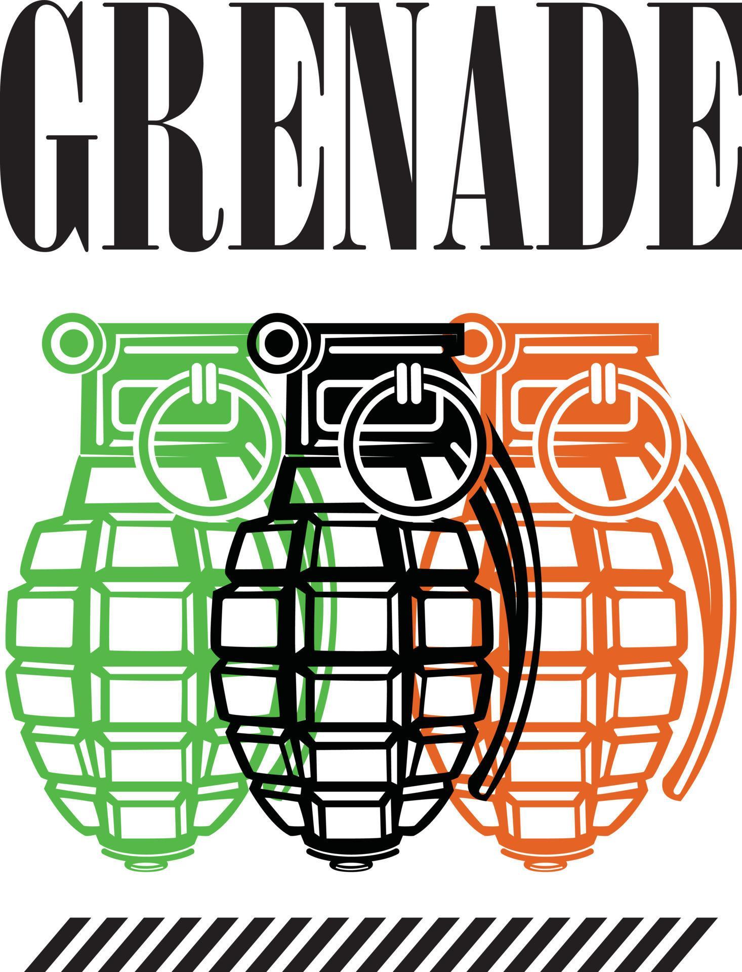 GRENADE T-SHIRT DESIGN READY TO PRINT 6460572 Vector Art at Vecteezy