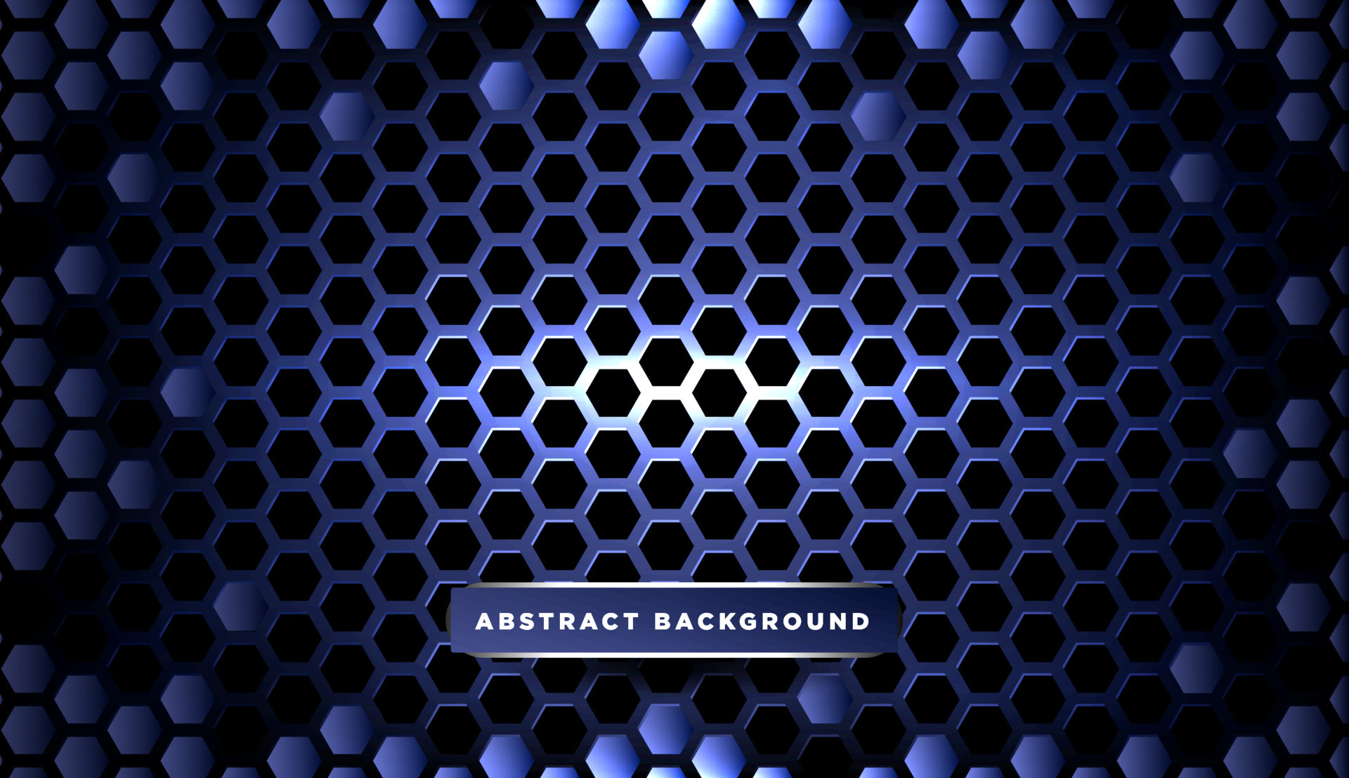 abstract metallic blue silver overlap layers element. with hexagon pattern realistic effect with ...