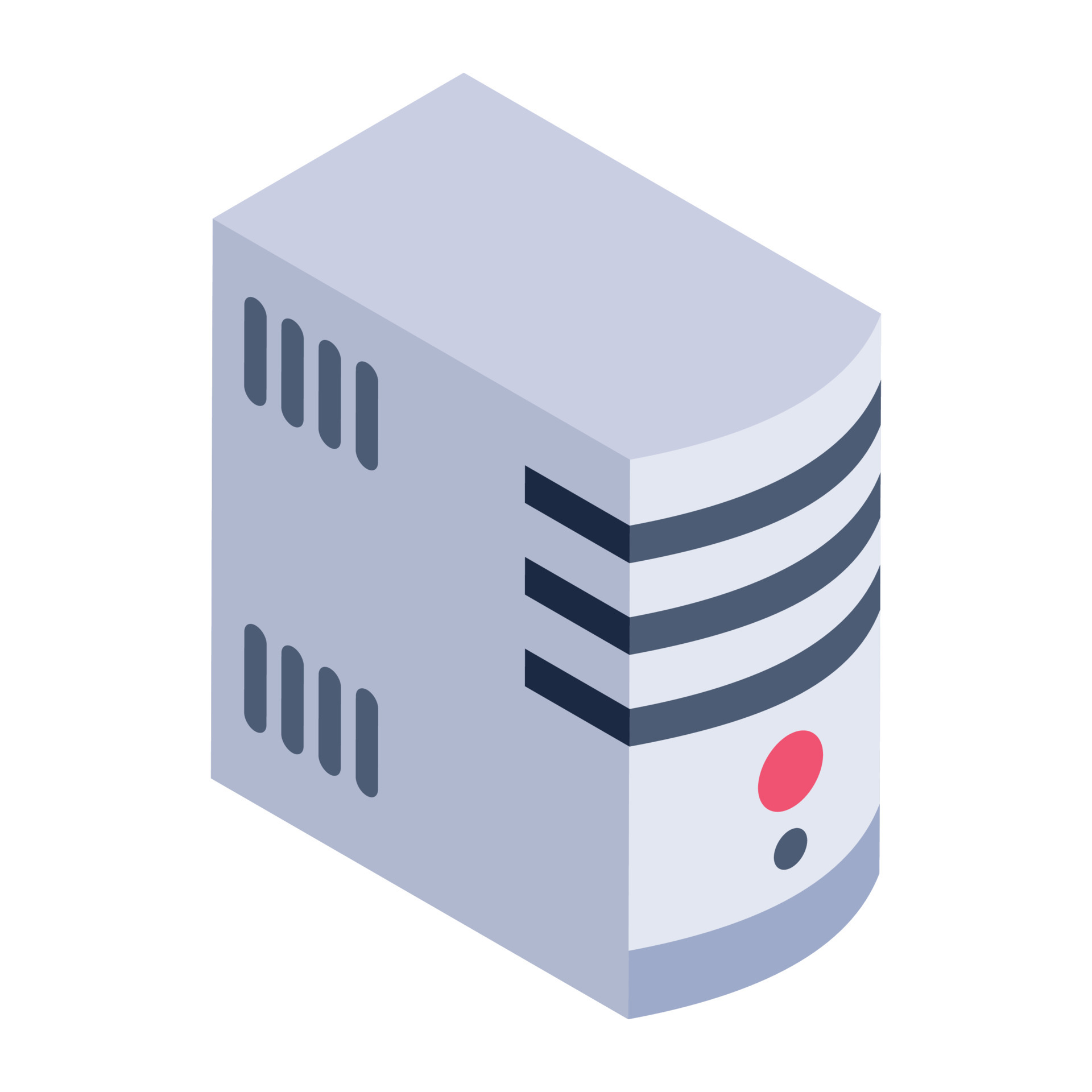 Computer Processing Unit Icon Of Tower Cpu In Isometric Design 6466599